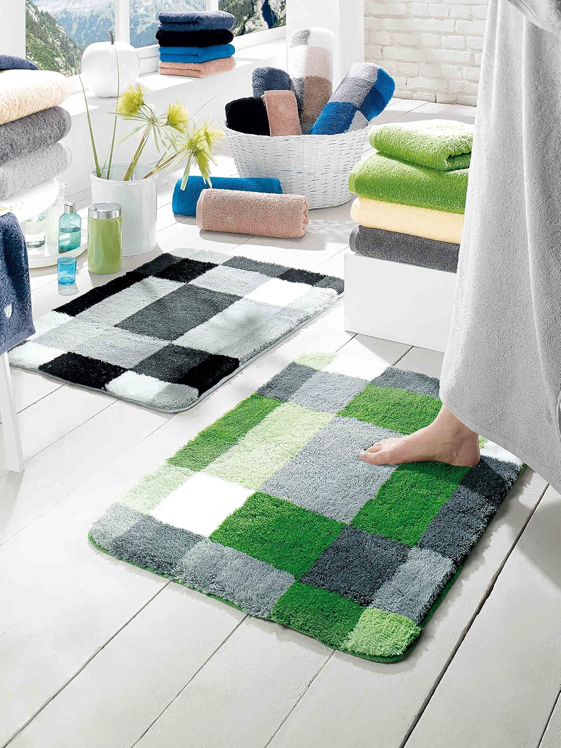 Amazon.de: Kleine Wolke Badematte Edge Platin (BL 60x90 cm) BL 60x90 cm ...
