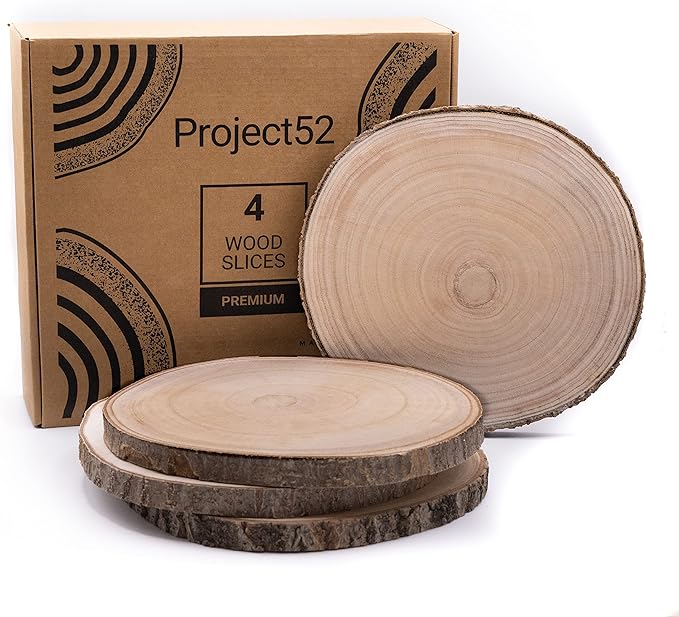 Amazon.com: 4 Pcs 10-12 Inch Large Wood Slices for Centerpieces ...