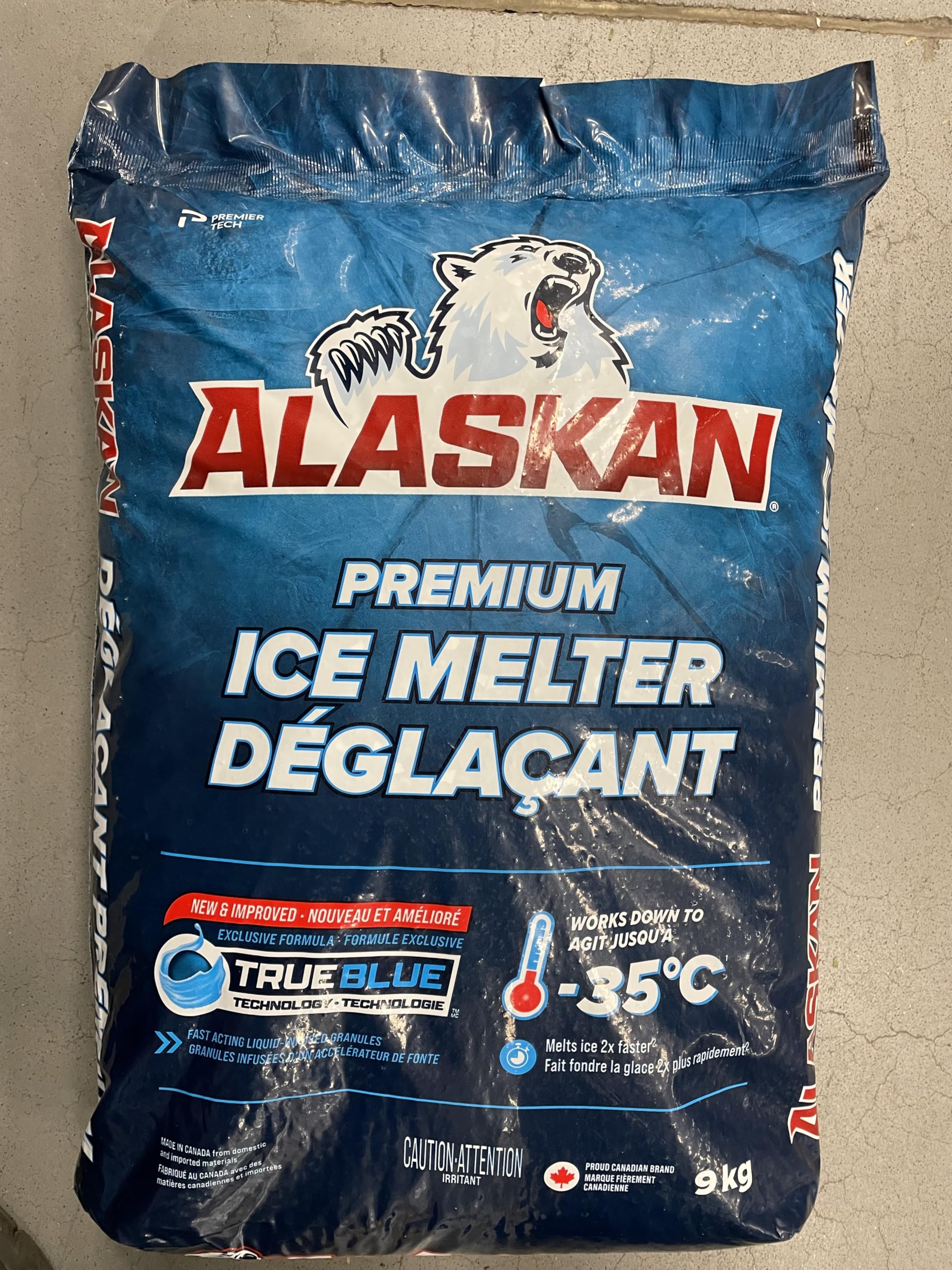 Alaskan Premium Ice Melting Deicer, 9kg Works Down to -35 Degrees ...