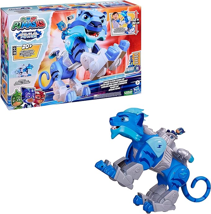 PJ Masks Animal Power Charge and Roar Power Cat, Interactive Toys with ...