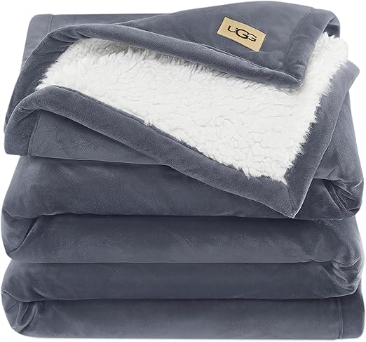 Amazon.com: UGG Bliss Throw Blanket Plush Soft Fleece Fluffy Blankets ...