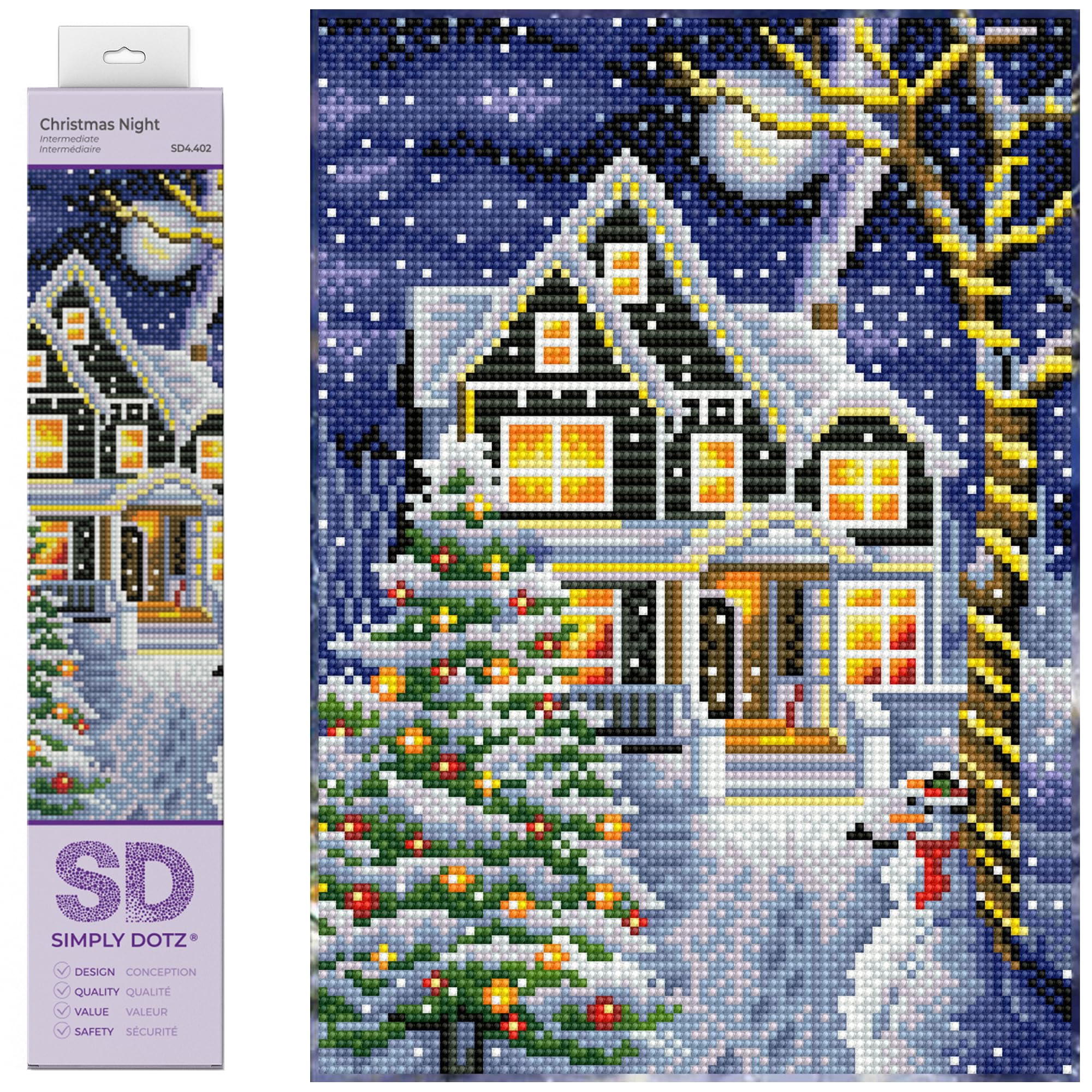 Amazon.com: Diamond Dotz Kits - Christmas Night, Full Drill, Round Dotz ...