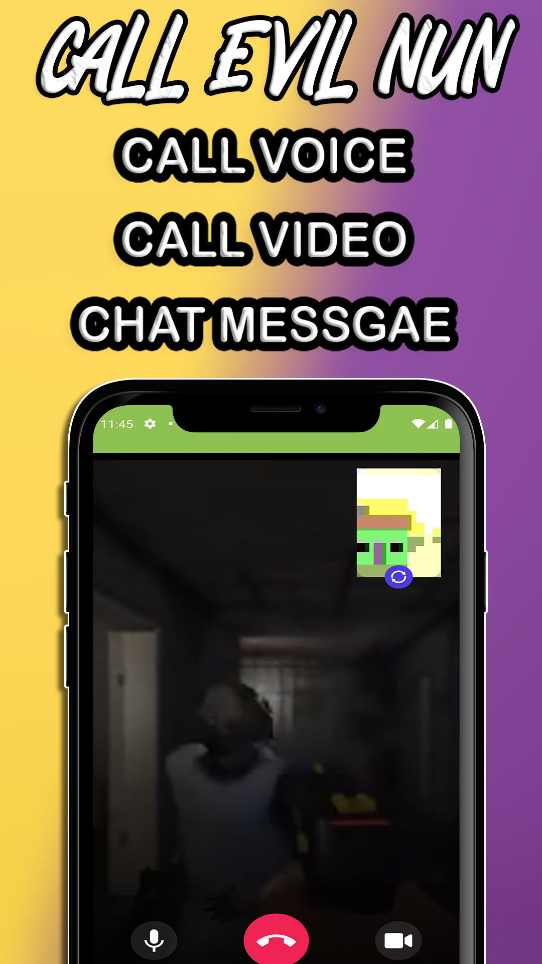 Creepy Demon Nun prank call - Fake Call game & Fake Chat Simulation ...