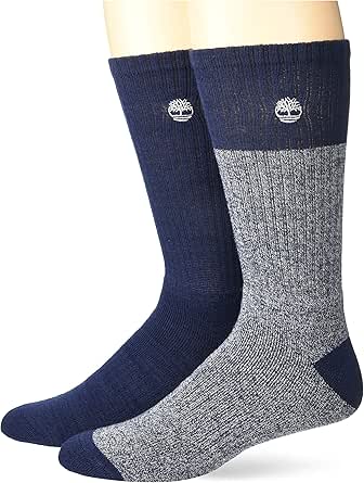 Amazon.com: Timberland Men's 2-Pack Full Cushion Boot Socks, Marled ...