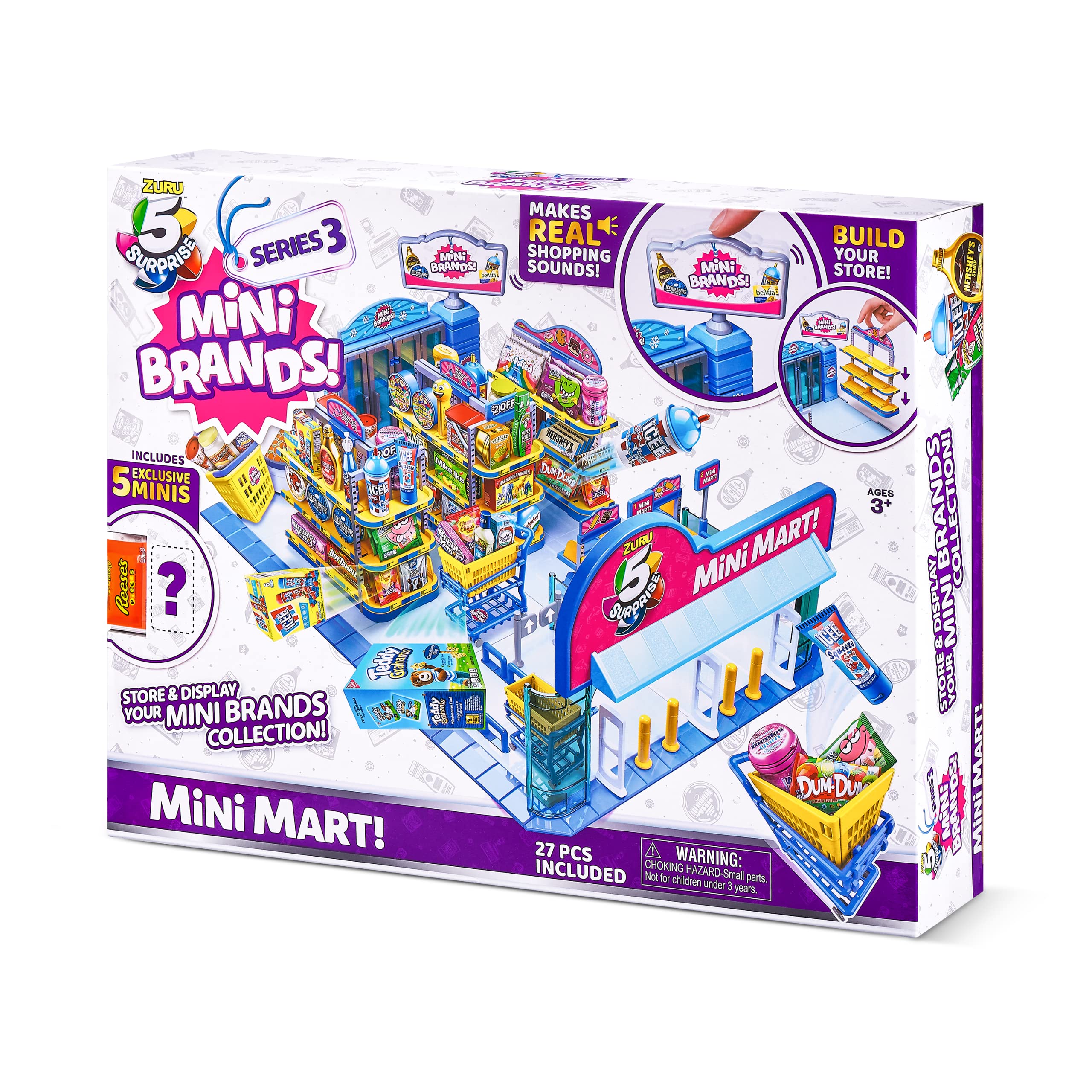 5 Surprise Mini Brands Mini Mart Playset Series 3 by ZURU with 5 ...