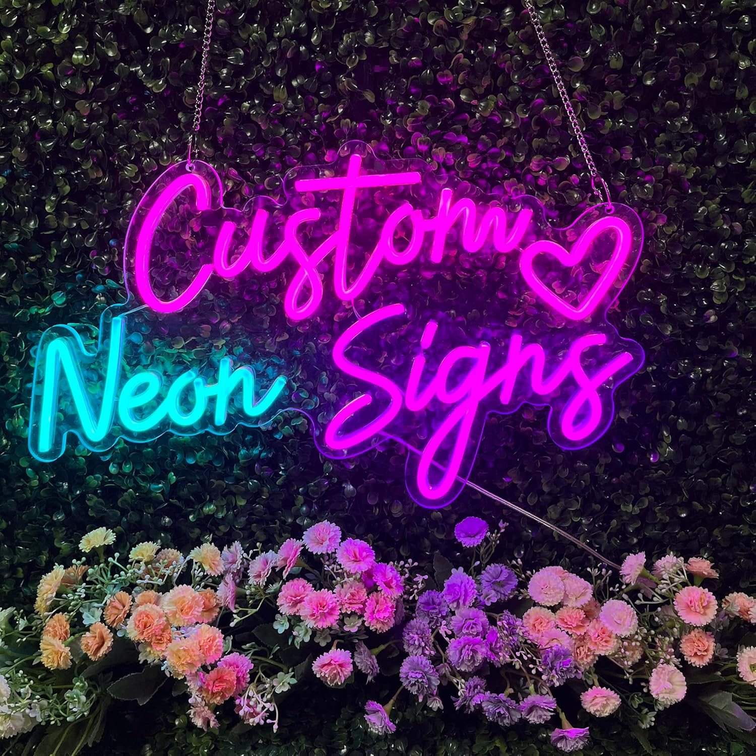 Klampo Custom Neon Signs,LED Name Light,Neon Sign Customizable For Wall ...