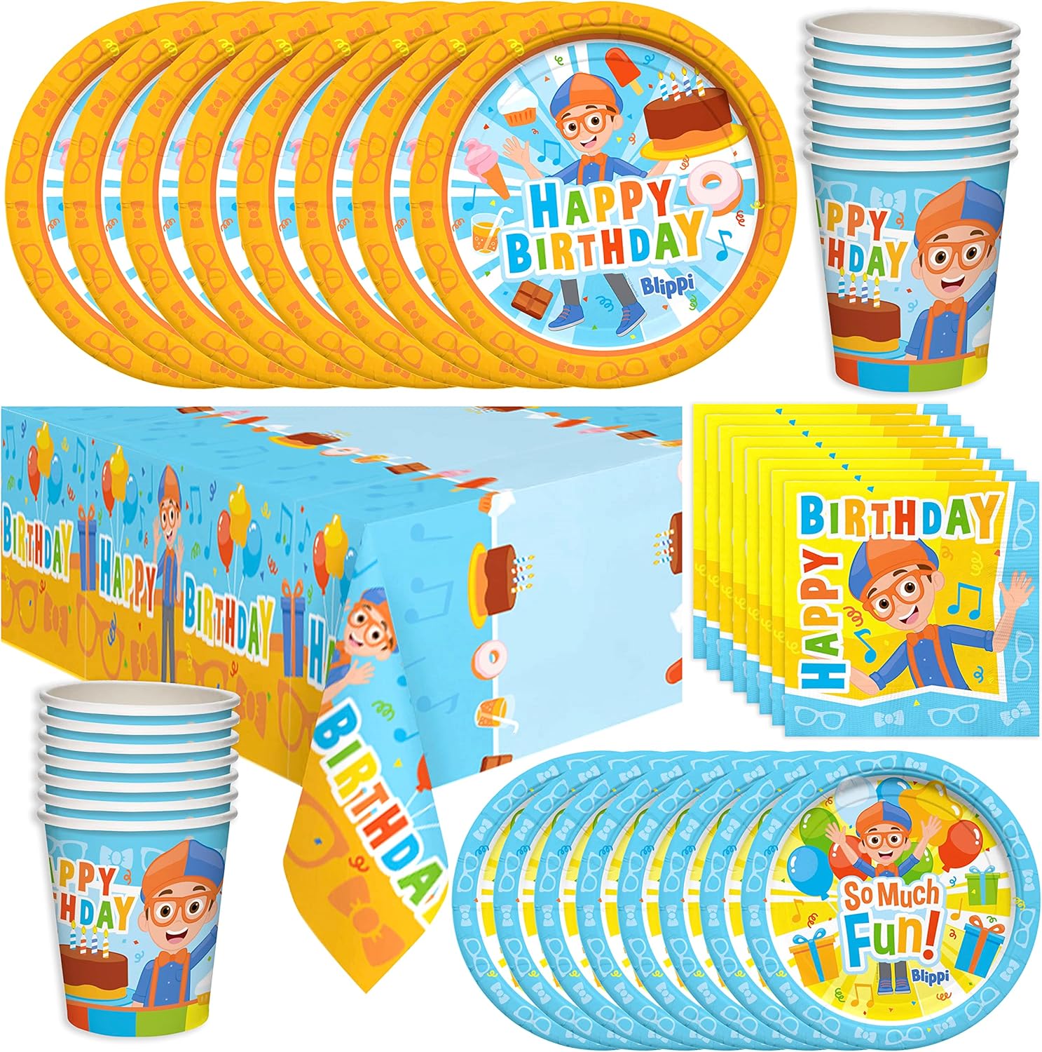 Amazon.com: Treasures Gifted Officially Licensed Blippi Birthday Party ...