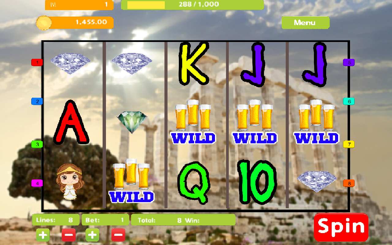 Diamond Greece Athens Spartan Athena Temple God Lucky Casino Slot ...