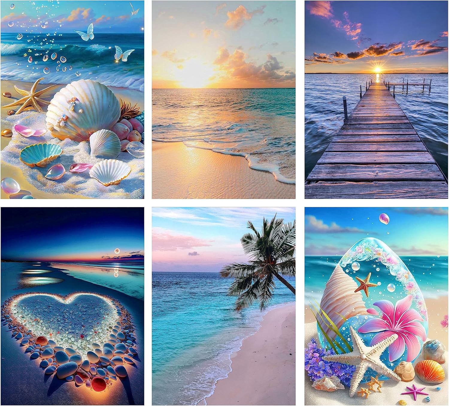 Amazon.com: 6 Pack Diamond Painting Kits, 5D Diamond Art Kits for ...