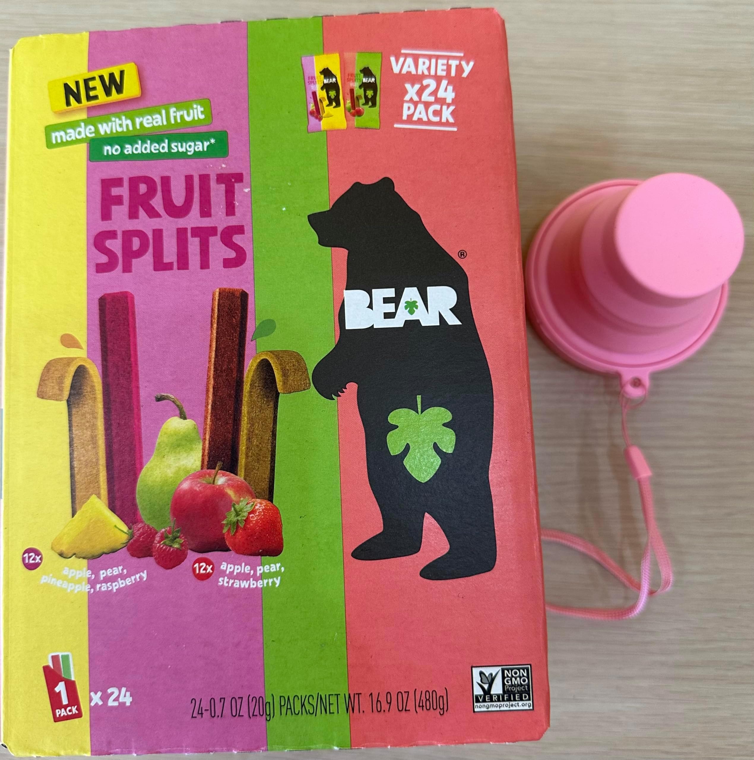 Amazon.com: Bear Real Fruit Snack Rolls, Strawberry & Raspberry Variety ...