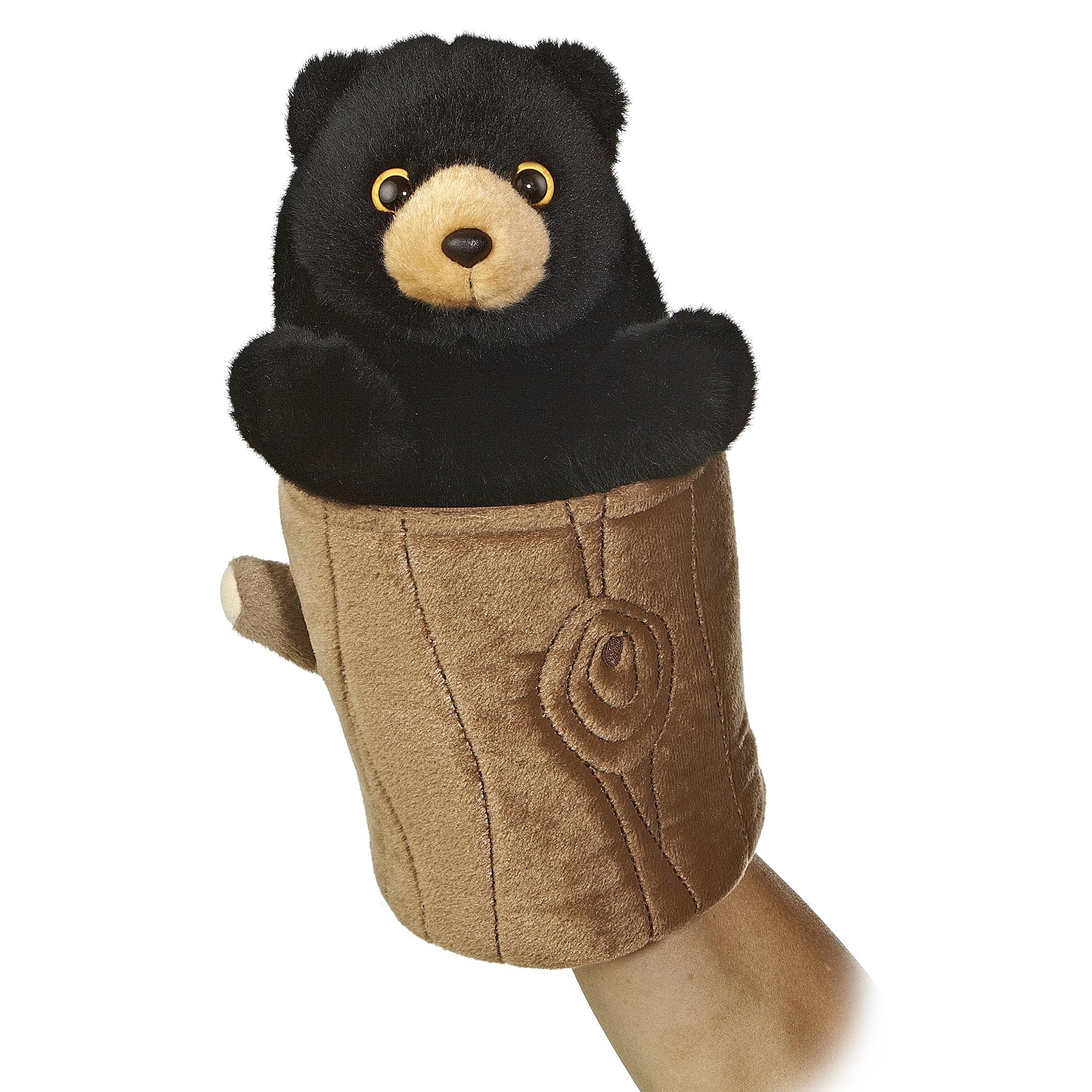 Snapklik.com : Aurora Interactive Hand Puppet Black Bear Pop Up Puppet ...