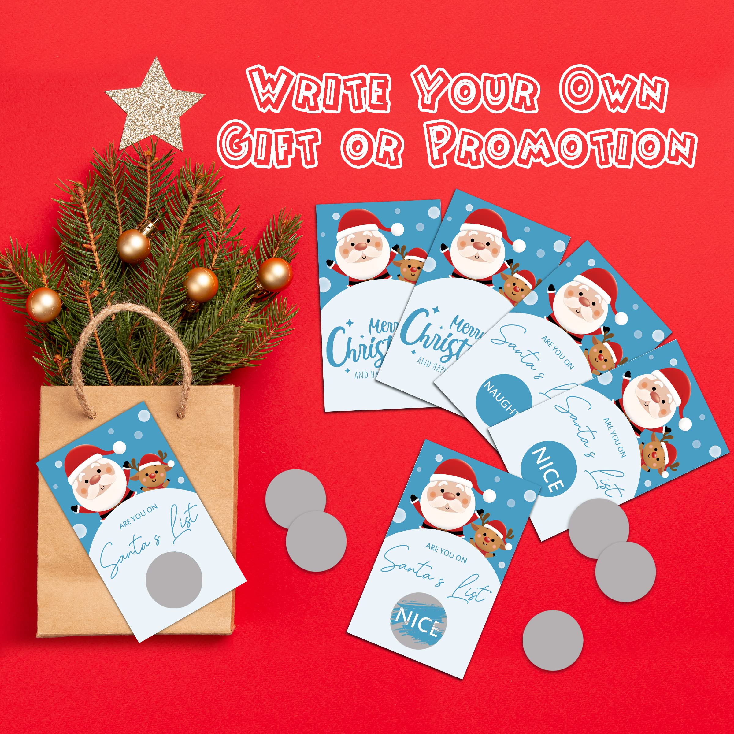 Very Merry Christmas Scratch Off Cards 30 Pack Holiday Party Games For ...