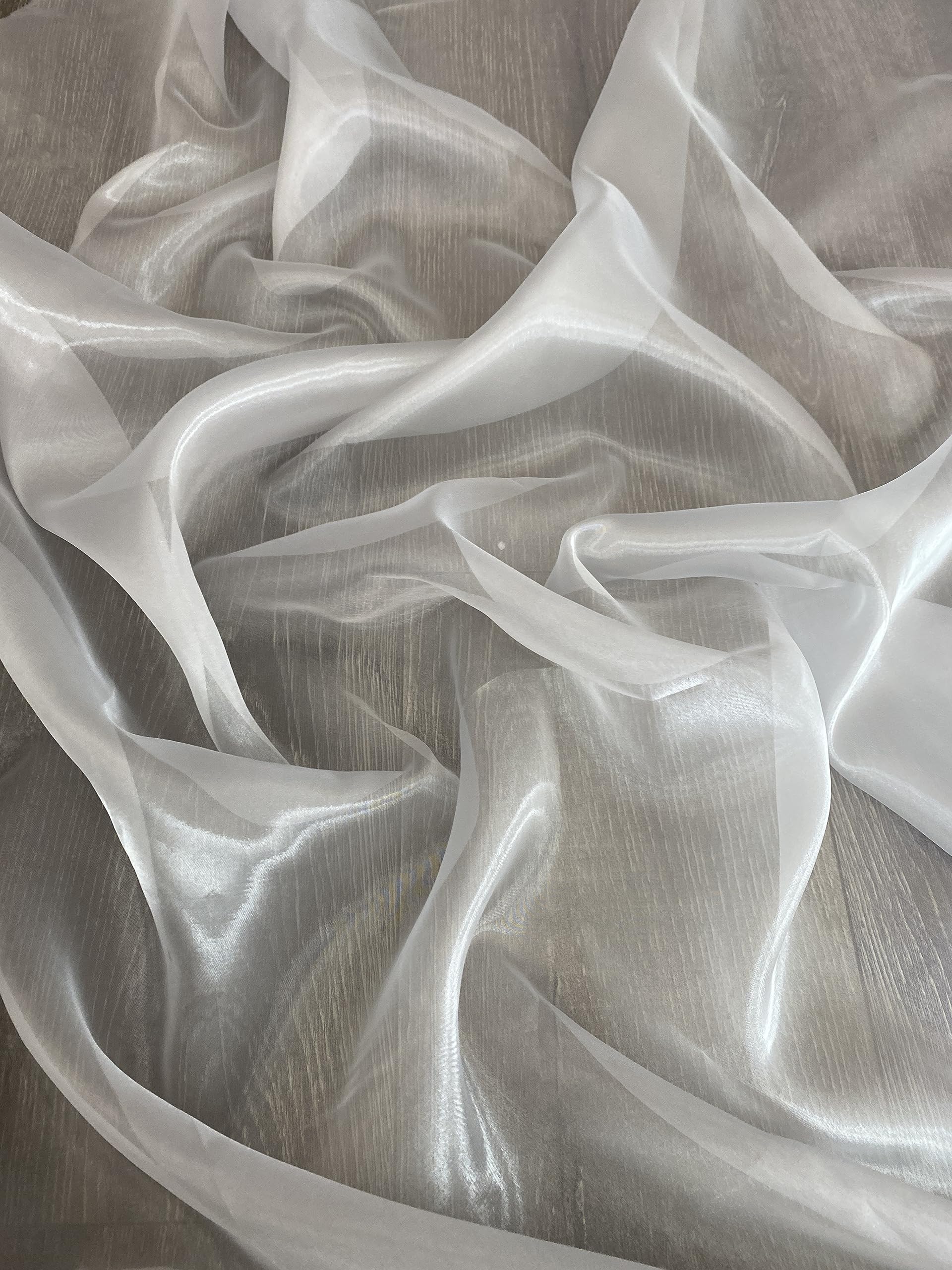 Amazon.com: Organza Fabric by The Yard - Crystal Organza Fabric ...