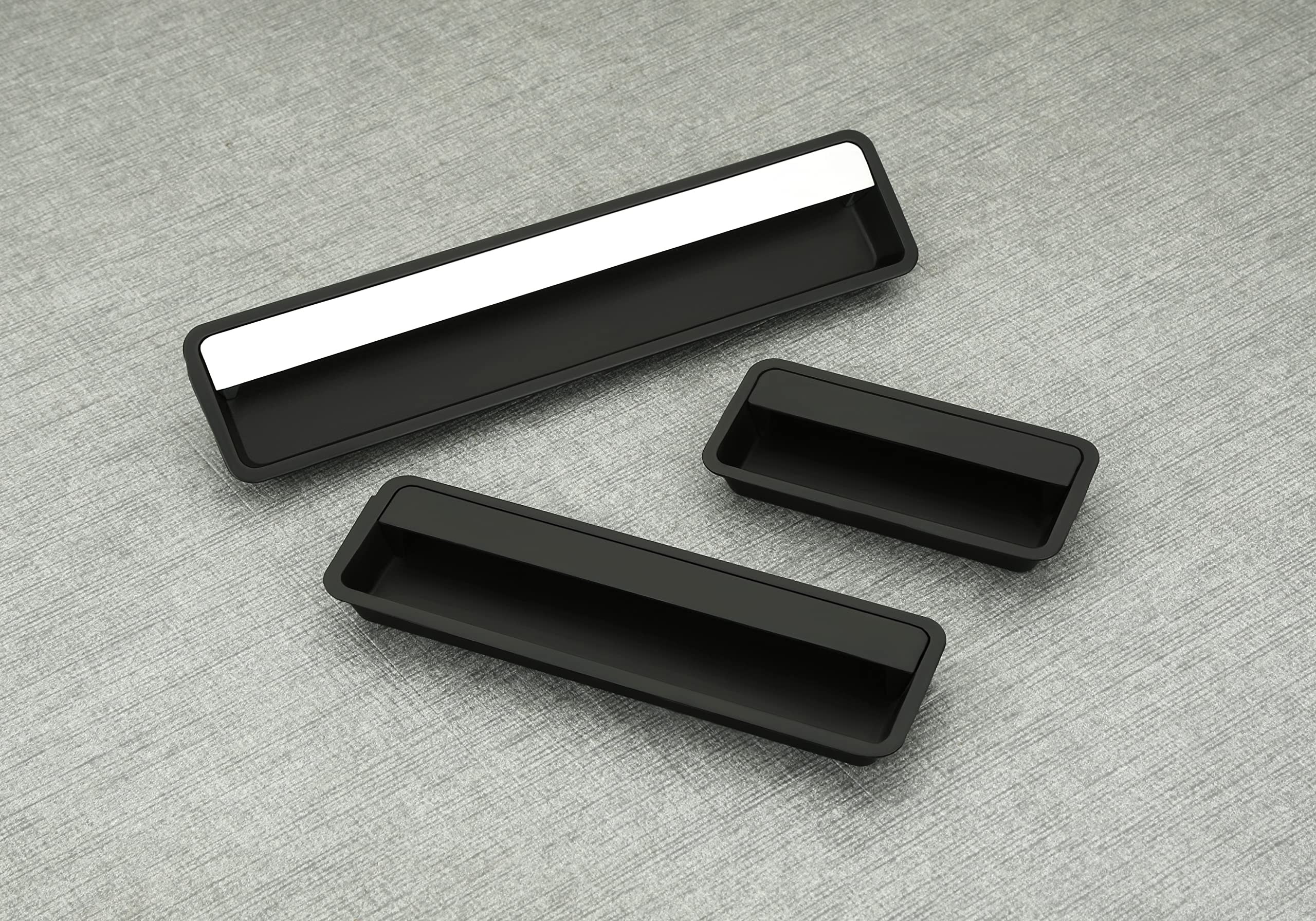 Buy INNOVURA Zinc Black-CP Finish Concealed Sliding Door/Wardrobe ...