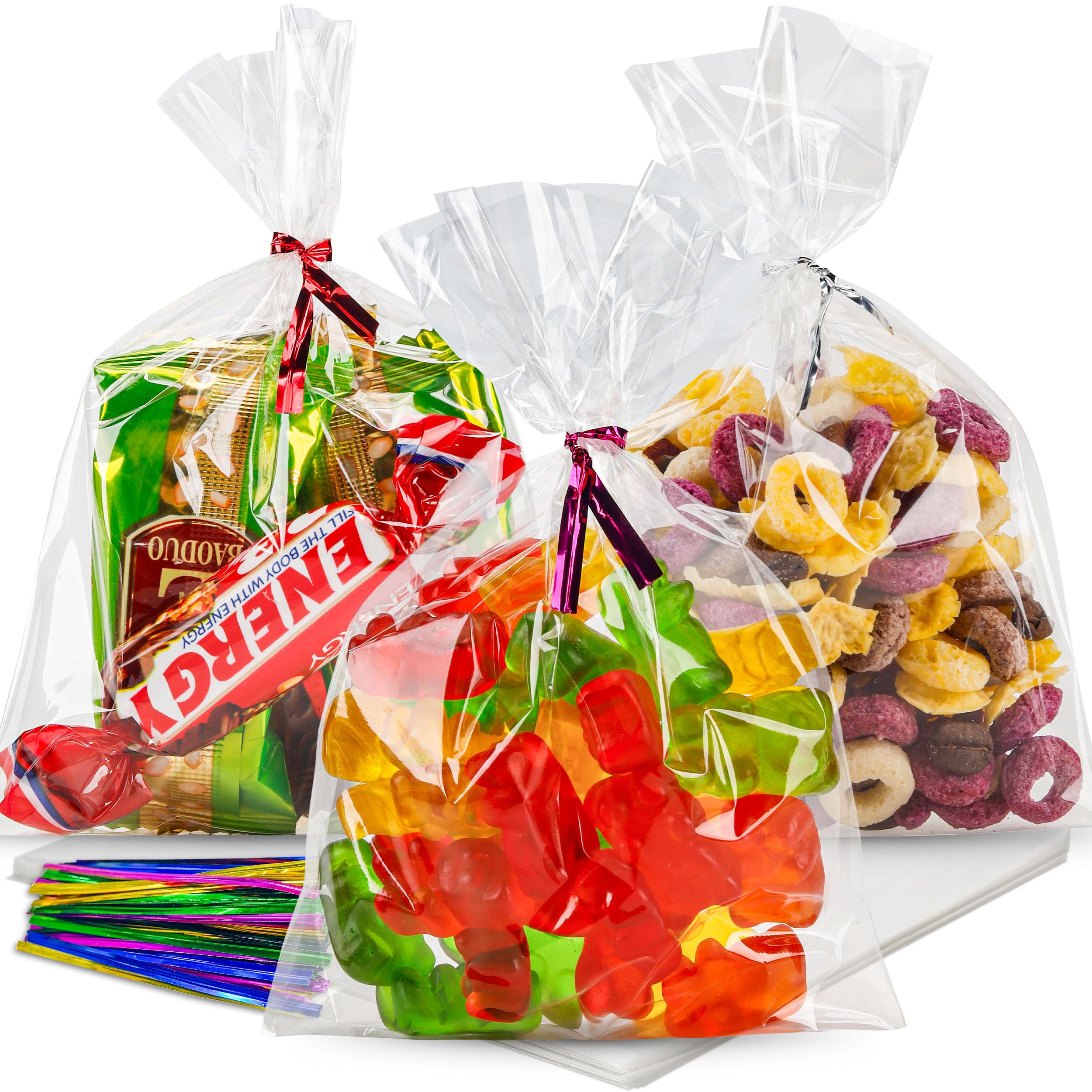 Amazon.com: NPLUX 200Pack Cellophane Bags Small Plastic Cookie Bags ...