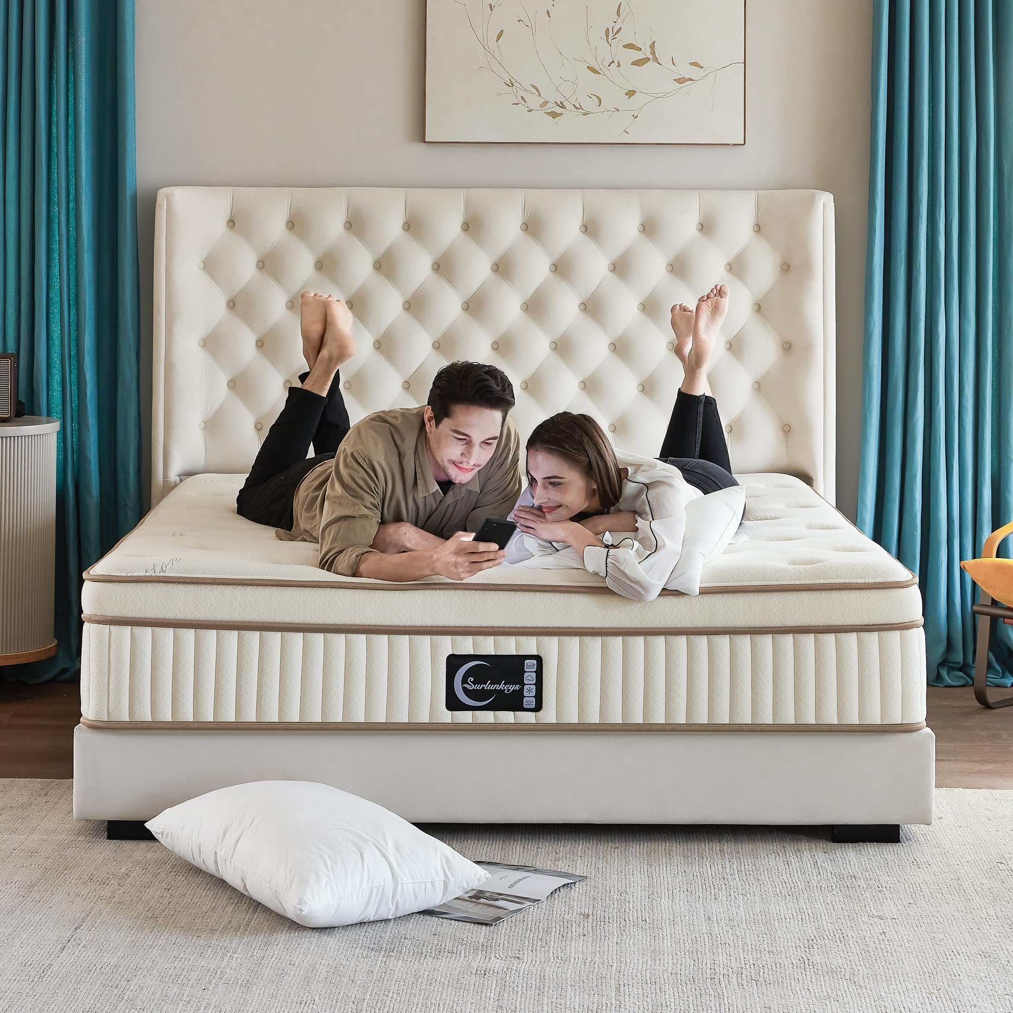 Amazon.com: Inofia Queen Mattress 12 inch - Hybrid Queen Size Mattress ...