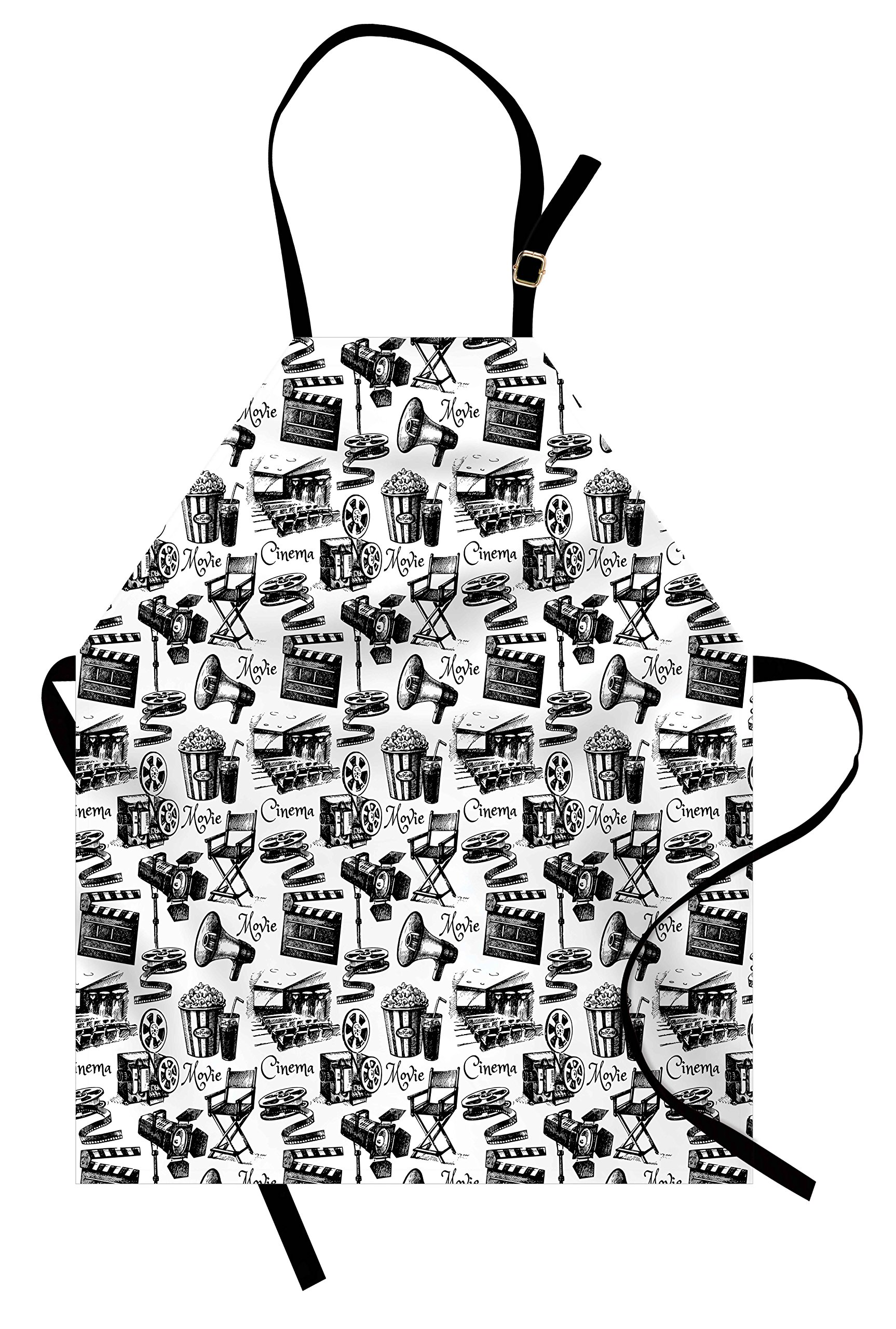 Amazon.com: Lunarable Movie Apron, Vintage Film Cinema Motion Camera ...
