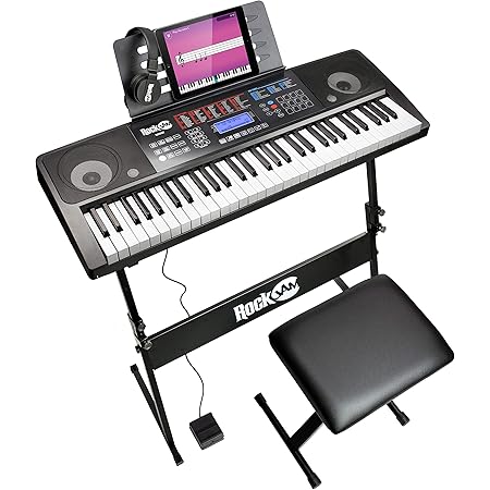 Amazon.com: RockJam 61 Portable Electronic Keyboard with Key Note ...