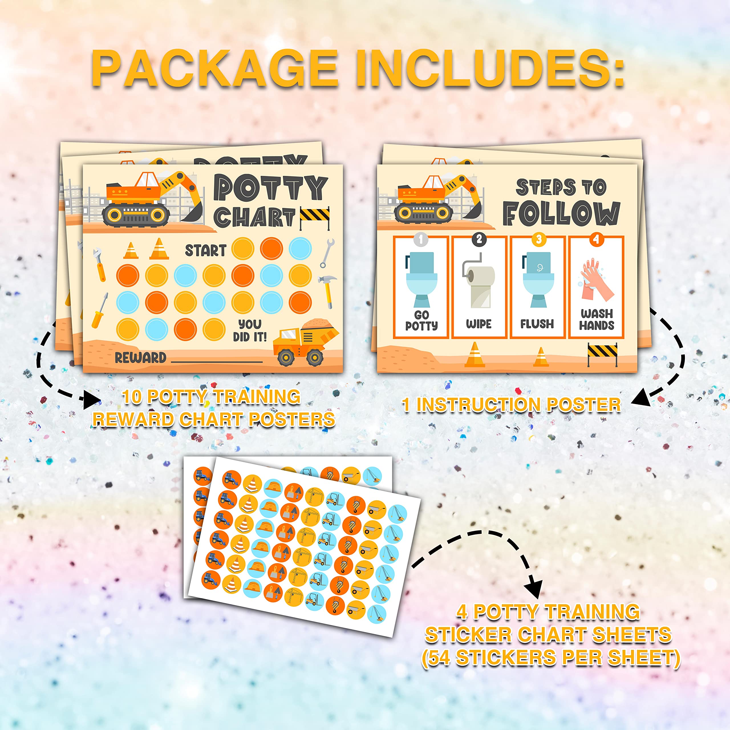 Snapklik.com : Construction Potty Training Reward Chart