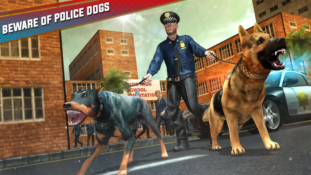Police Dog Chase Adventure Simulator 3D: Vegas City Gangster Crime In ...