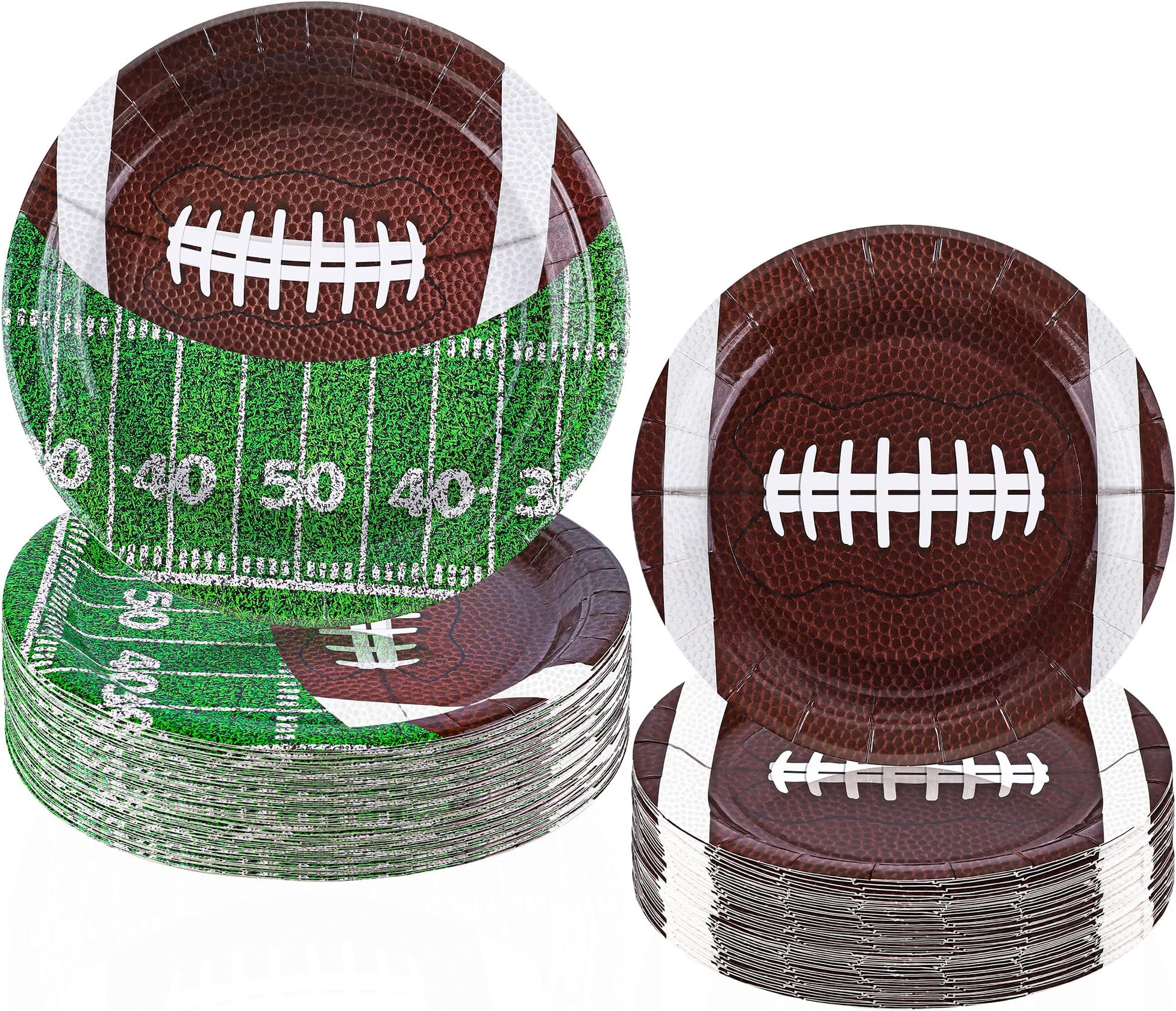 Amazon.com: durony 100 Pieces Football Party Plates Football Themed ...