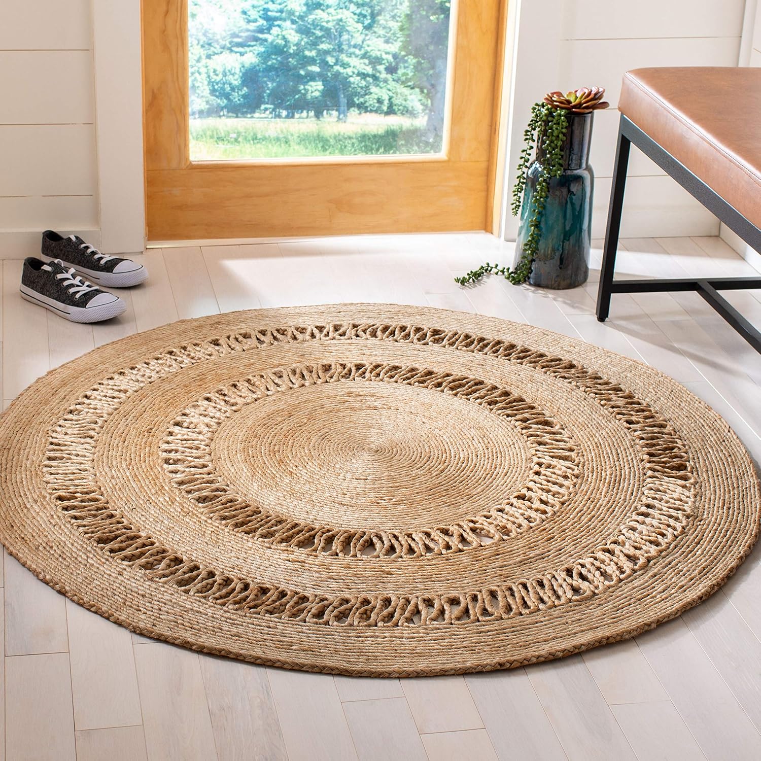 Amazon.com: SAFAVIEH Natural Fiber Round Collection 4' x 4' Round ...