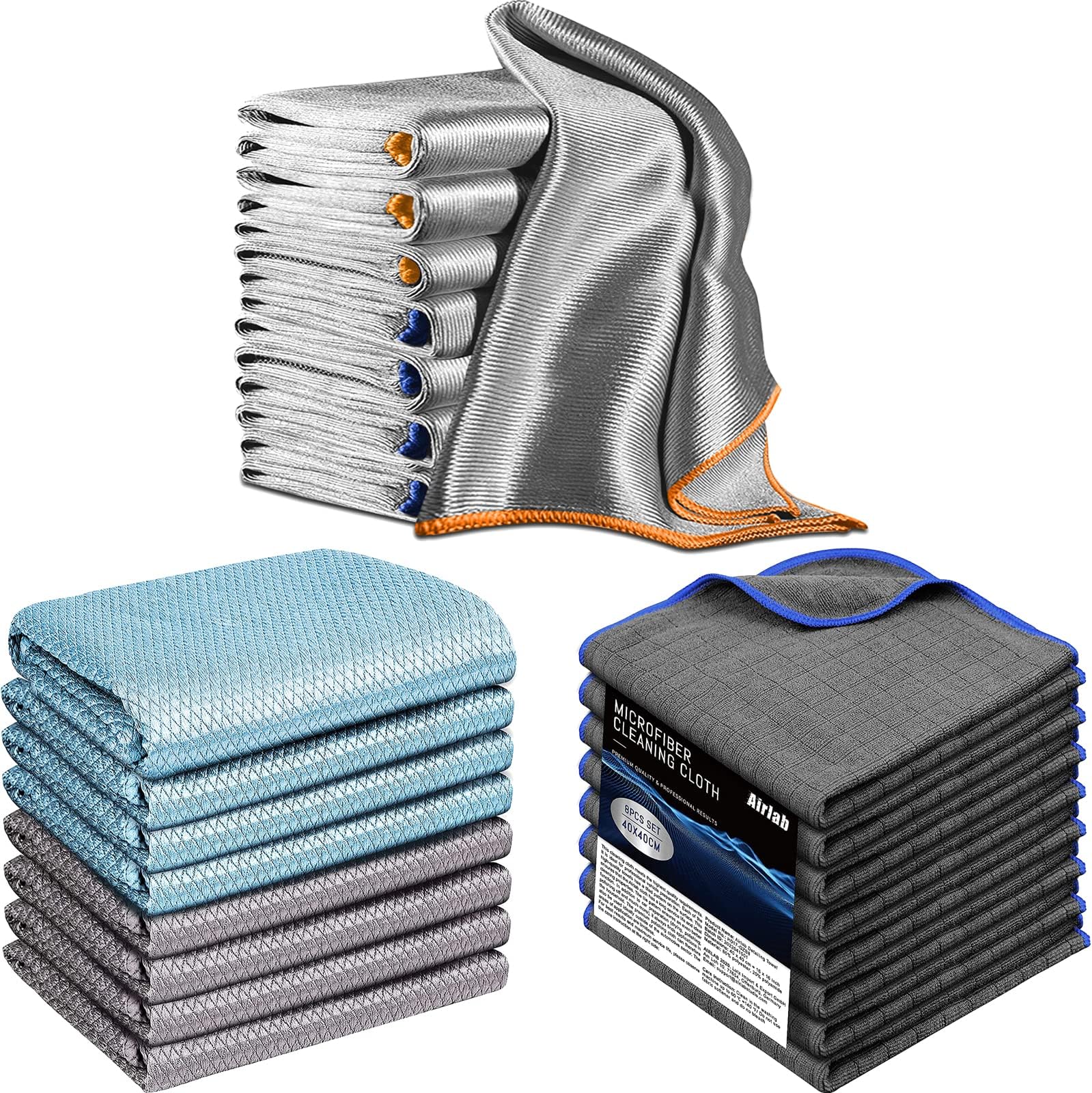 Amazon.com: Airlab 24 Pack, Polishing Cloths & Fish Scale Cloths & Auto ...