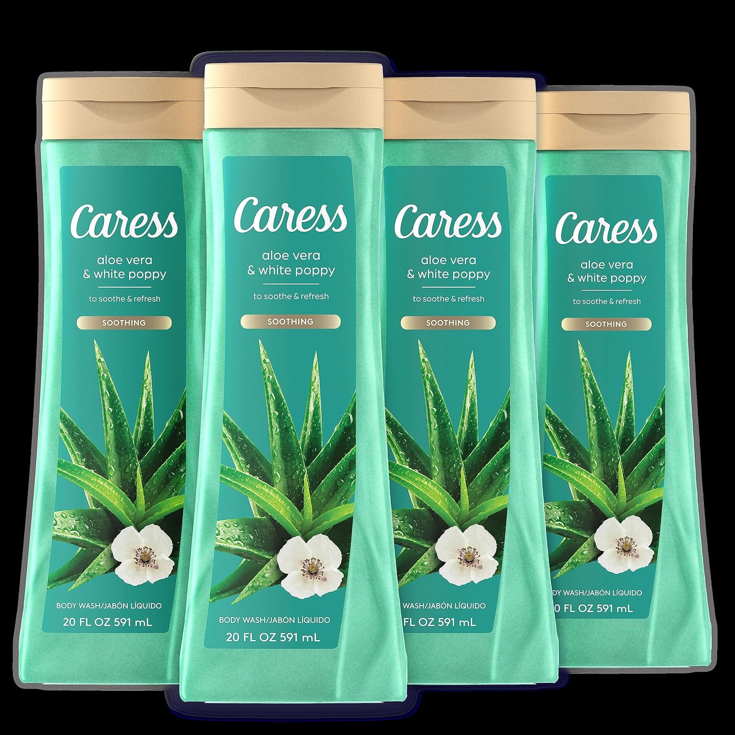 Amazon.com : Caress Body Wash Aloe Vera & White Poppy To Soothe and ...