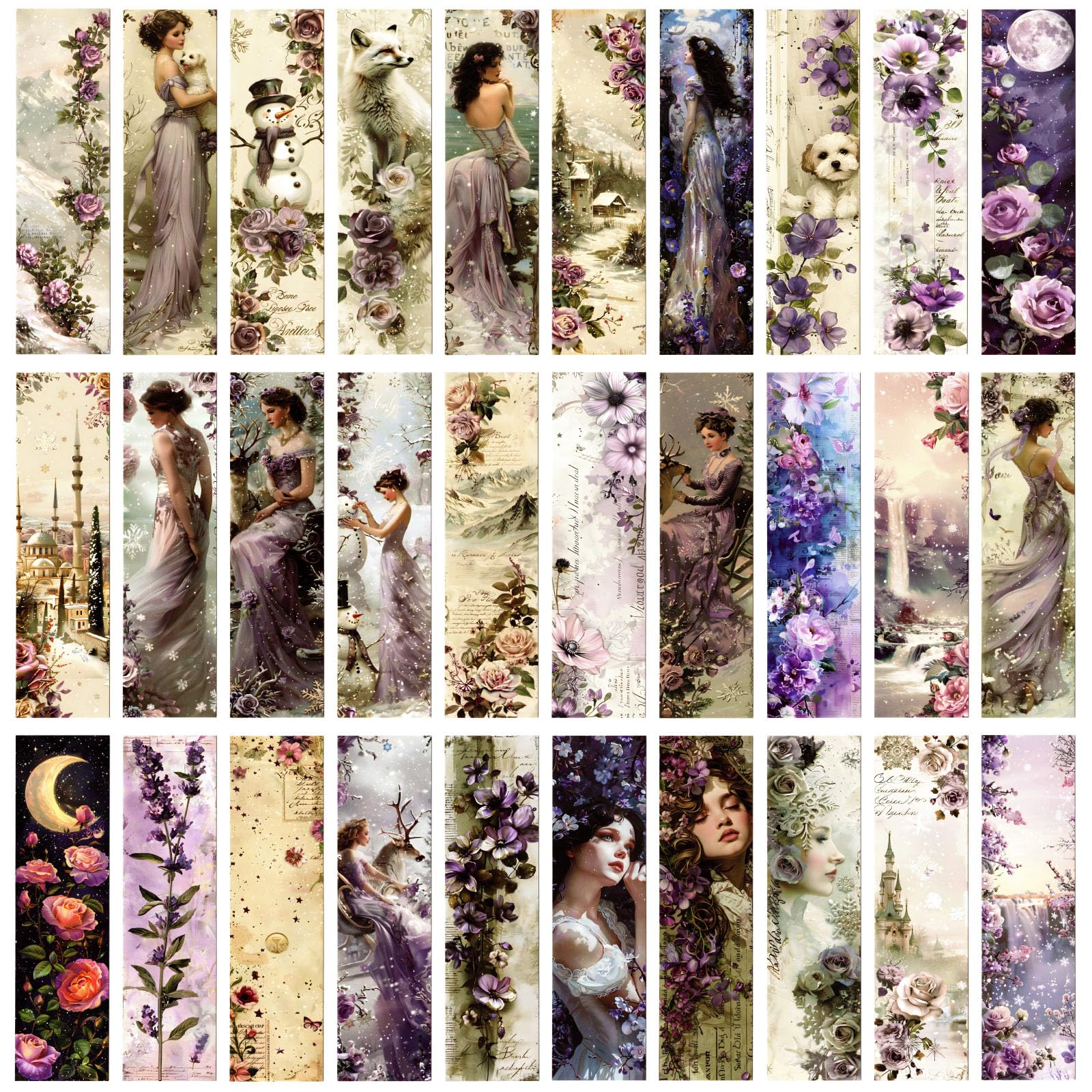 Amazon.com: Vintage Natural Style Bookmark Colorful Flower Plant ...