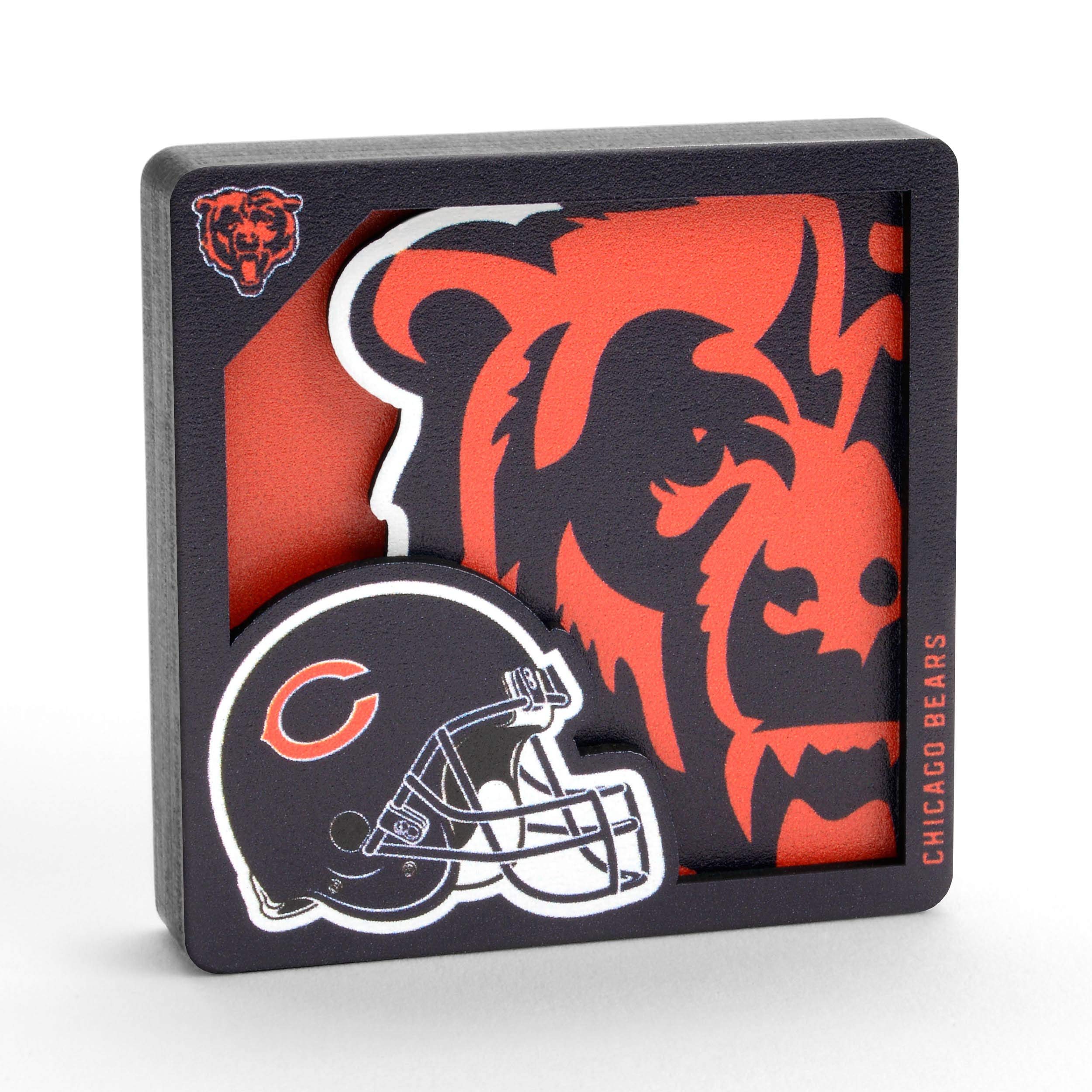 Snapklik.com : NFL Chicago Bears 3D Logo Series Magnets
