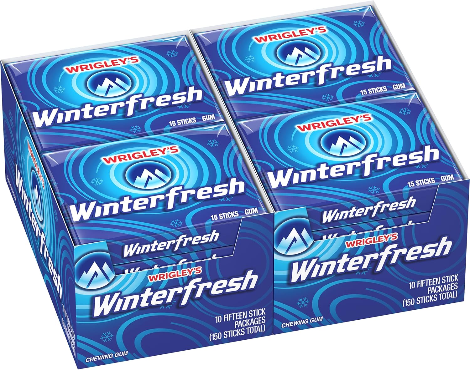 Wrigley's Winterfresh Gum 15-Stick Pack (10 Packs) (20 Pack) : Amazon ...