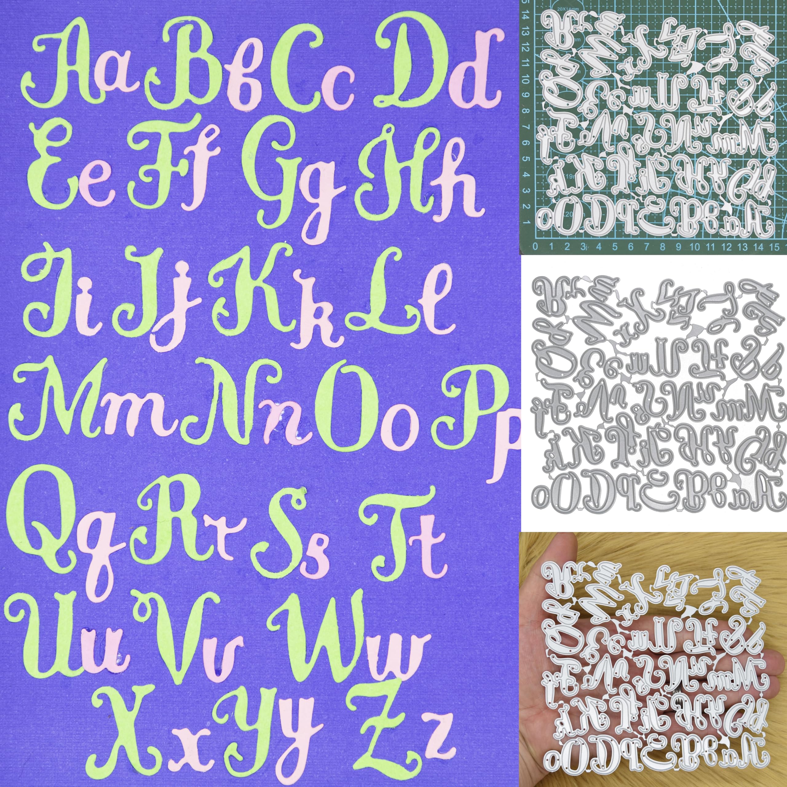 Uppercase & Lowercase Alphabet Metal Cutting Dies Set, Paper Crafts ...