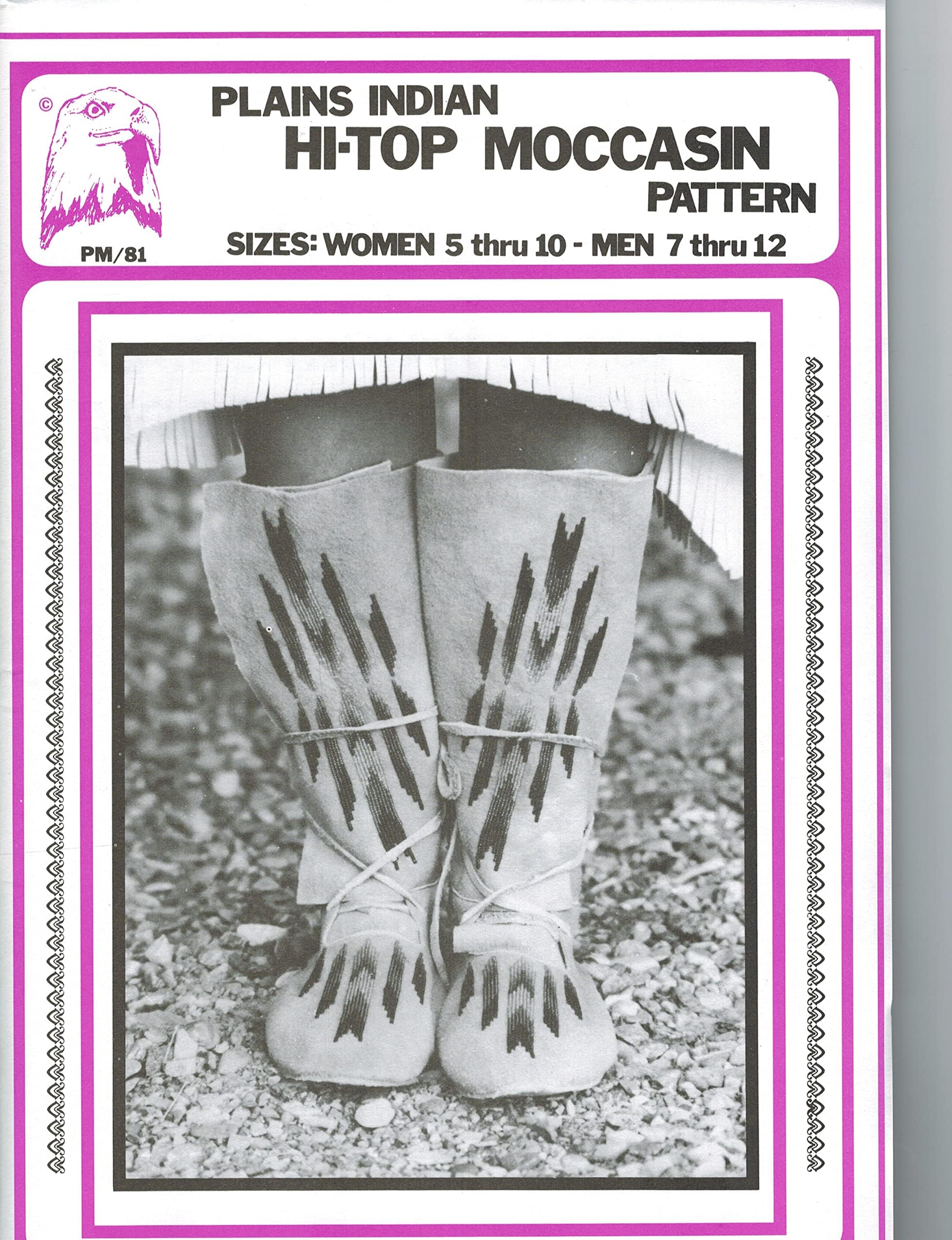 Amazon.com: Plains Indian Hightop Moccasin Pattern : Arts, Crafts & Sewing