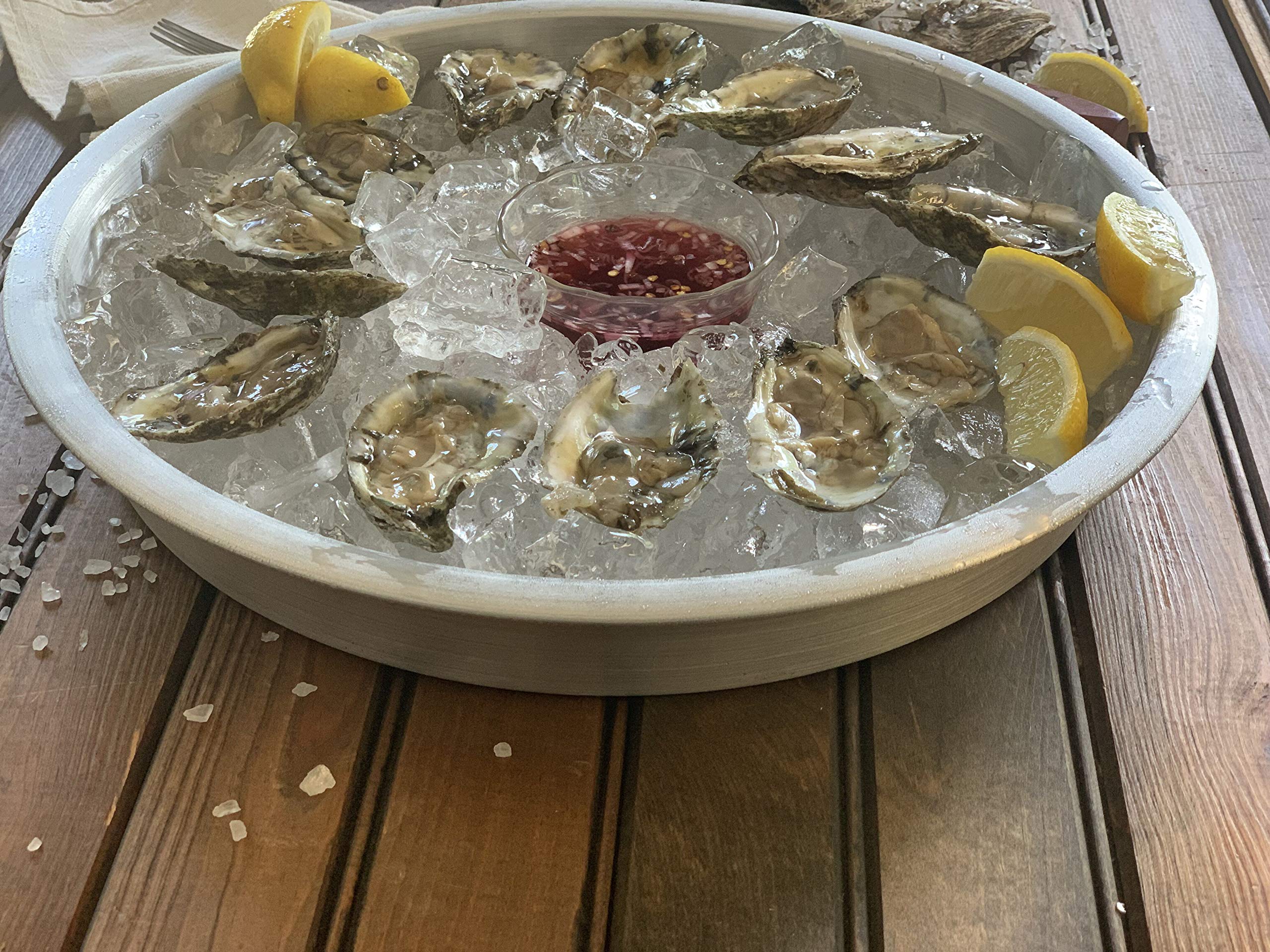 Snapklik.com : 500-588 14-in Silver Seafood Serving Trays 4-pc Set ...