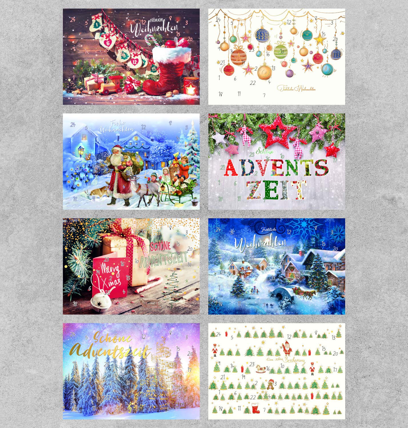 Buy PremiumLine Christmas Cards Pack of 8 • Interactive Advent DIN A5 ...