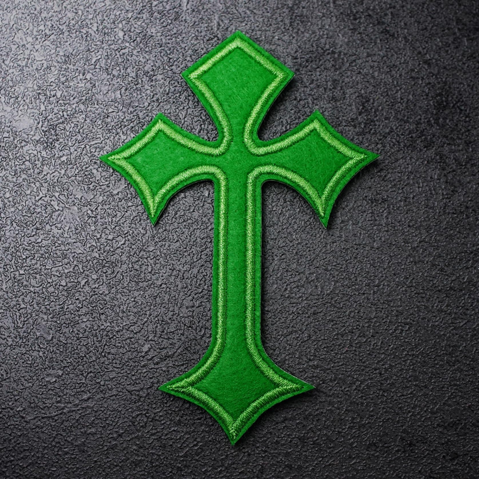 Green Cross Patches For Jackets