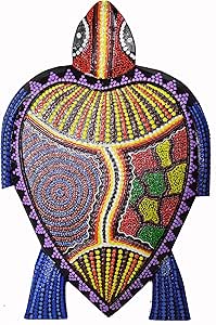 Amazon.com: WorldBazzar Hand Carved Wooden SEA Turtle Aboriginal DOT ...