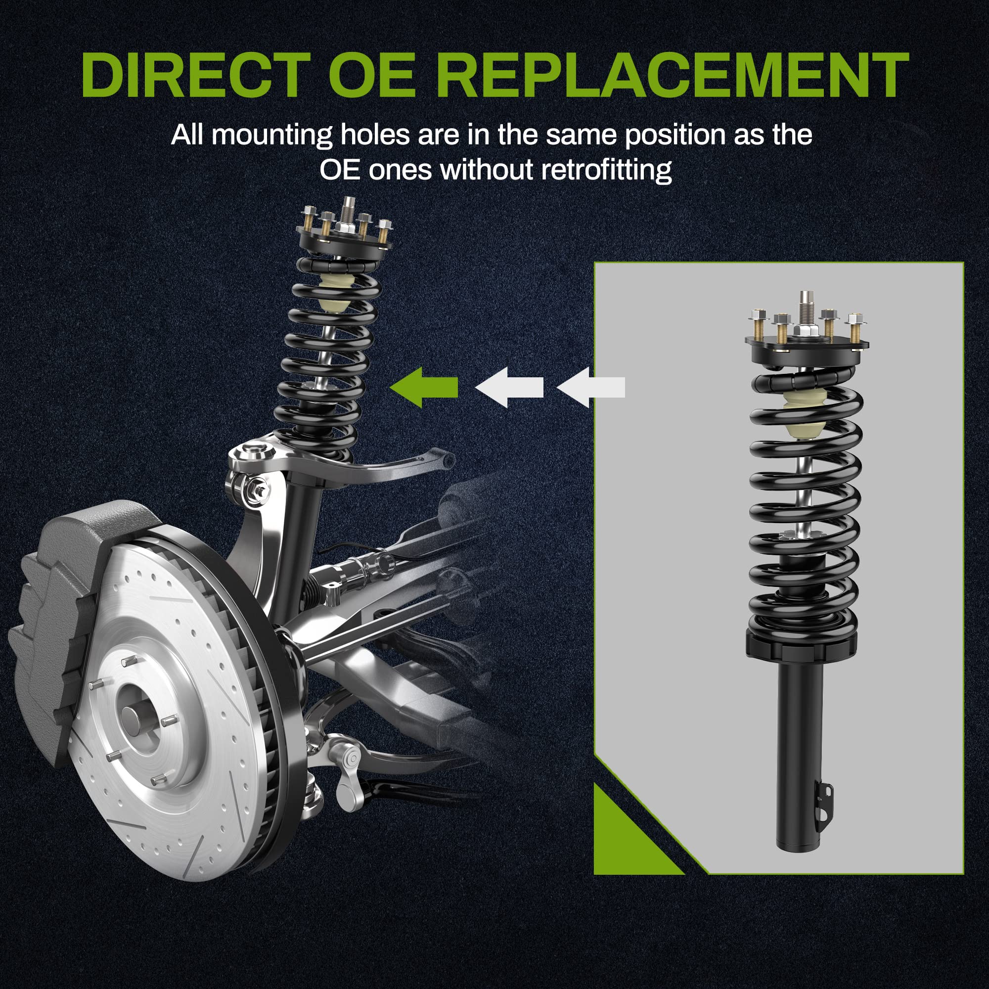 Buy AUTOSAVER88 Front Complete Quick Struts Shock Compatible with 2005 ...