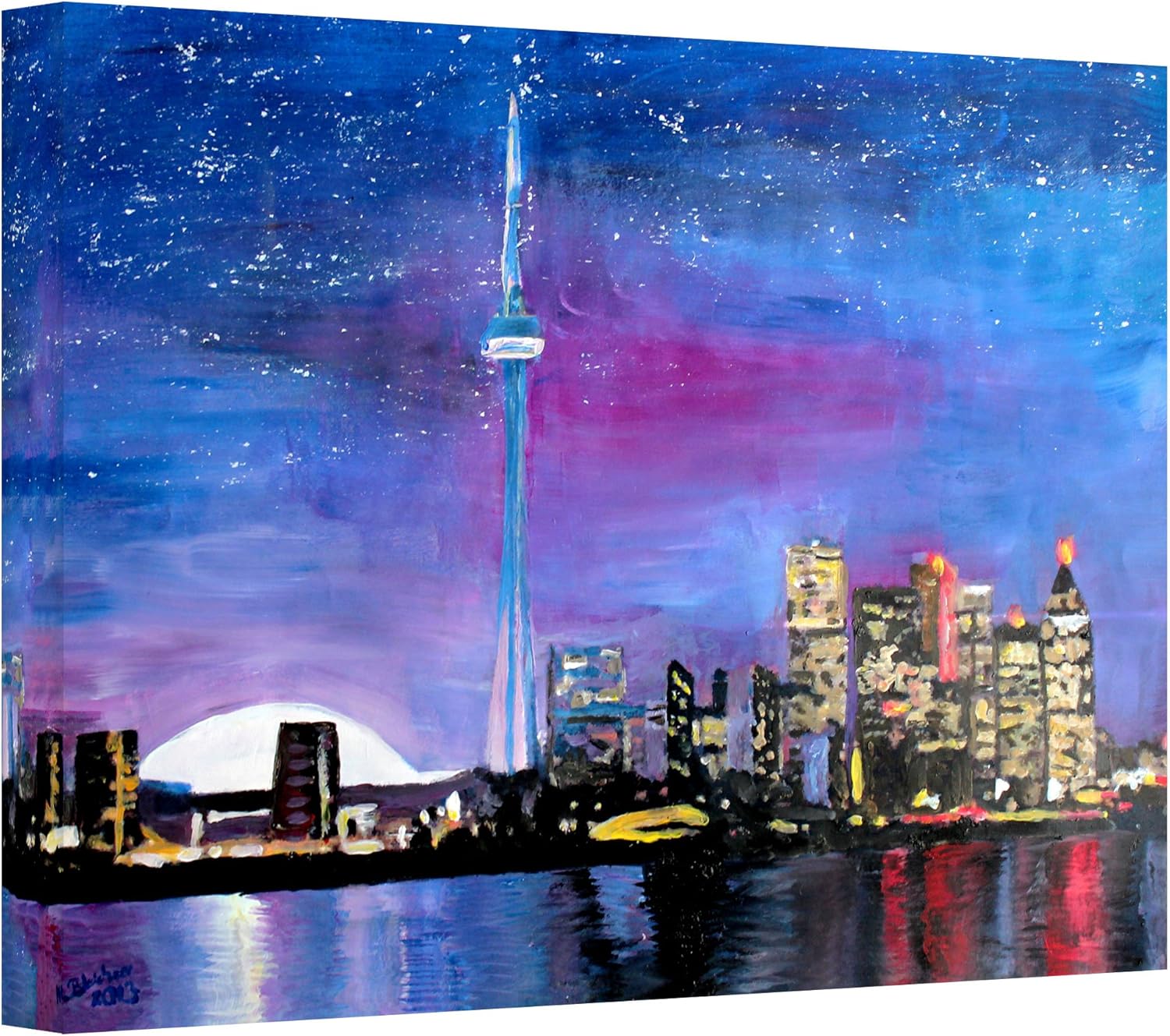 Art Wall Toronto Skyline At Night Gallery Wrapped Canvas Artwork By art-wall-toronto-skyline-at-night-gallery-wrapped-canvas-artwork-by