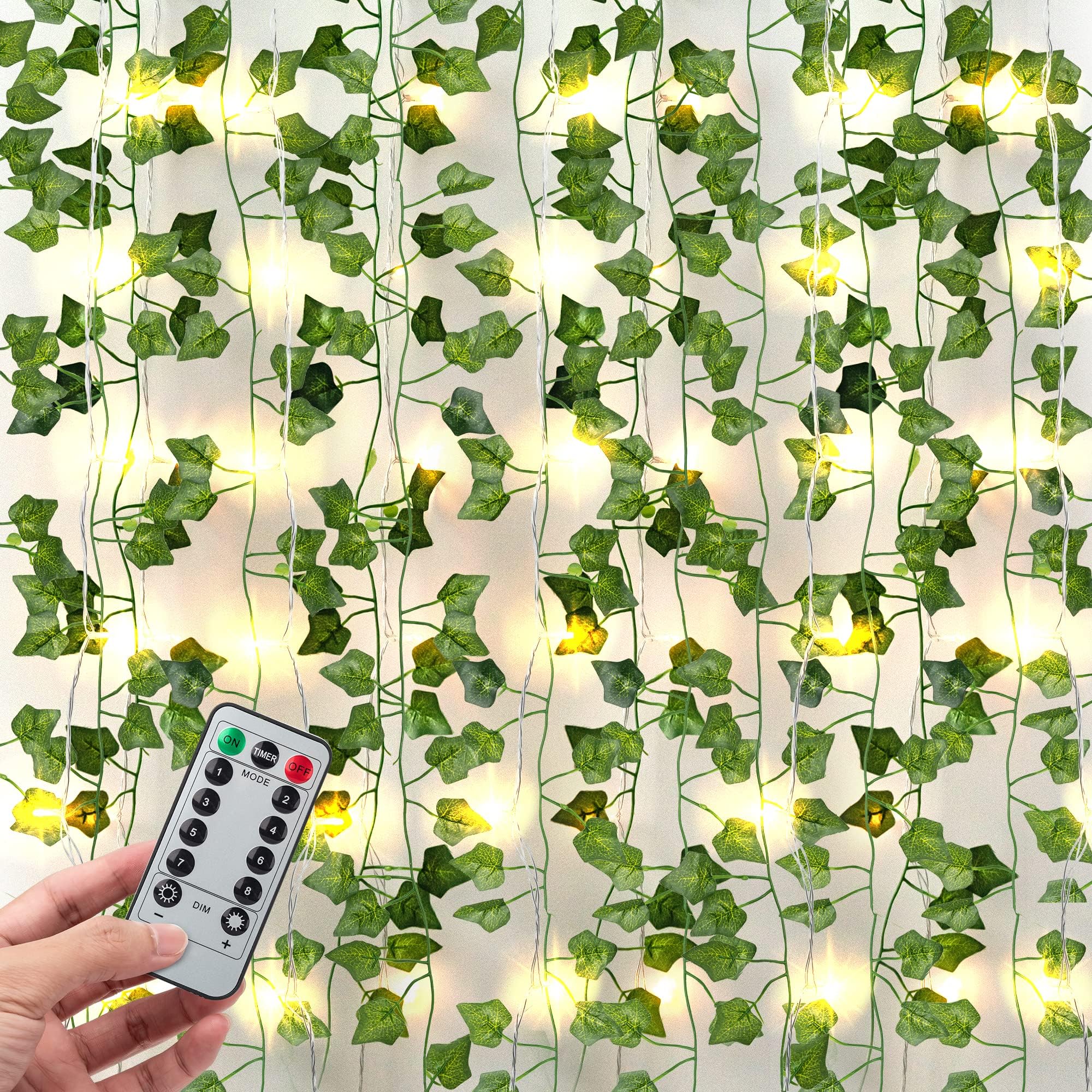 Amazon.com: CXWLD 32FT Solar LED Artificial Ivy, Artificial Hanging ...