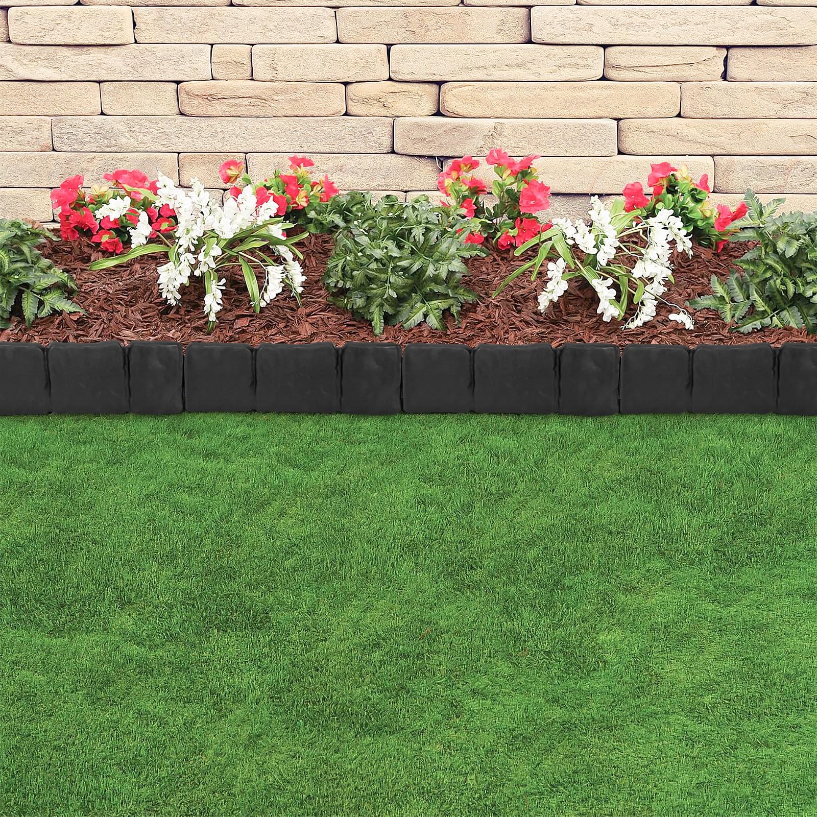 Lowes Garden Borders And Edging Amazon.com : Landscape Edging No Dig,