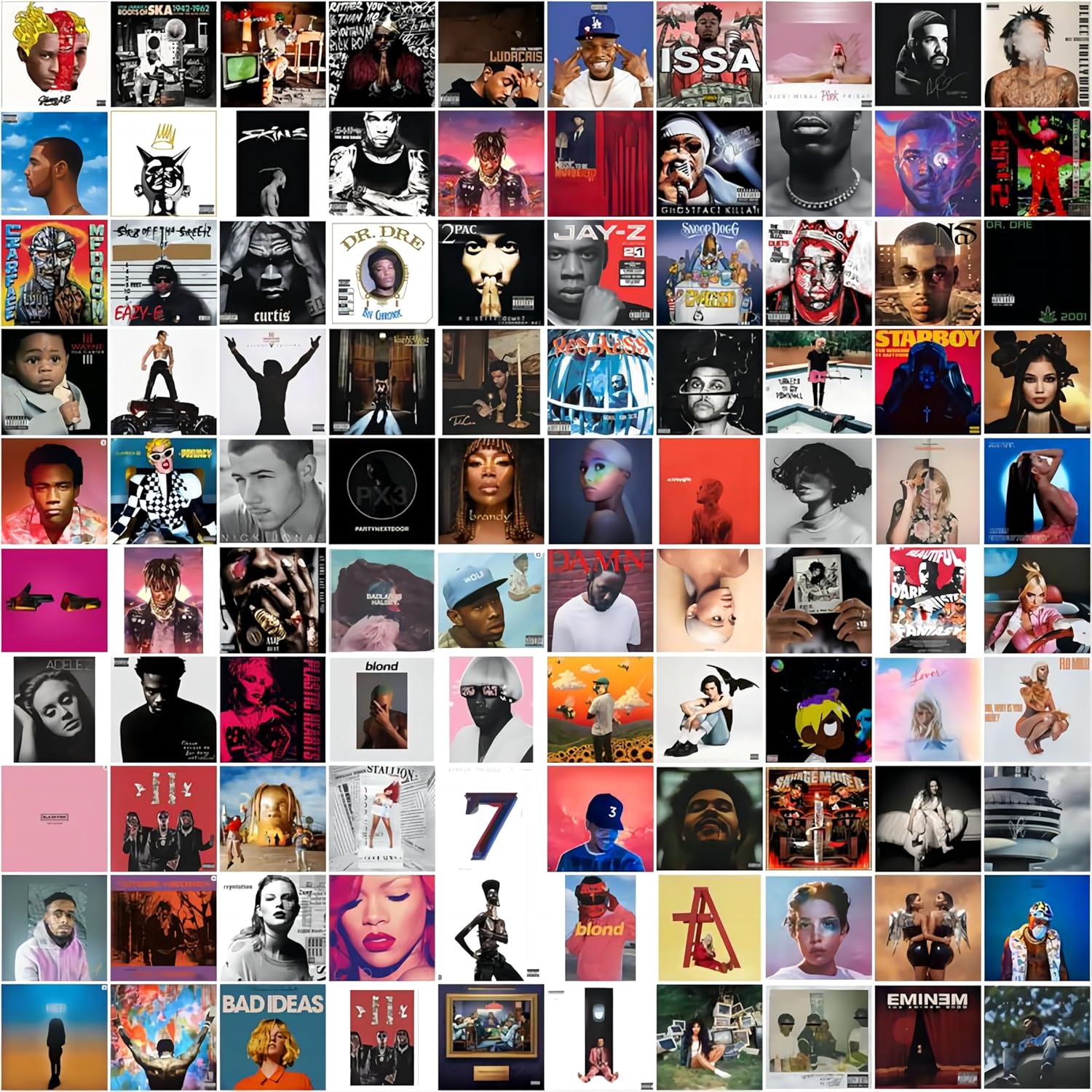 Amazon.com: 100 Fine Image Wall Sticker Kit, Room Poster, Music Poster ...