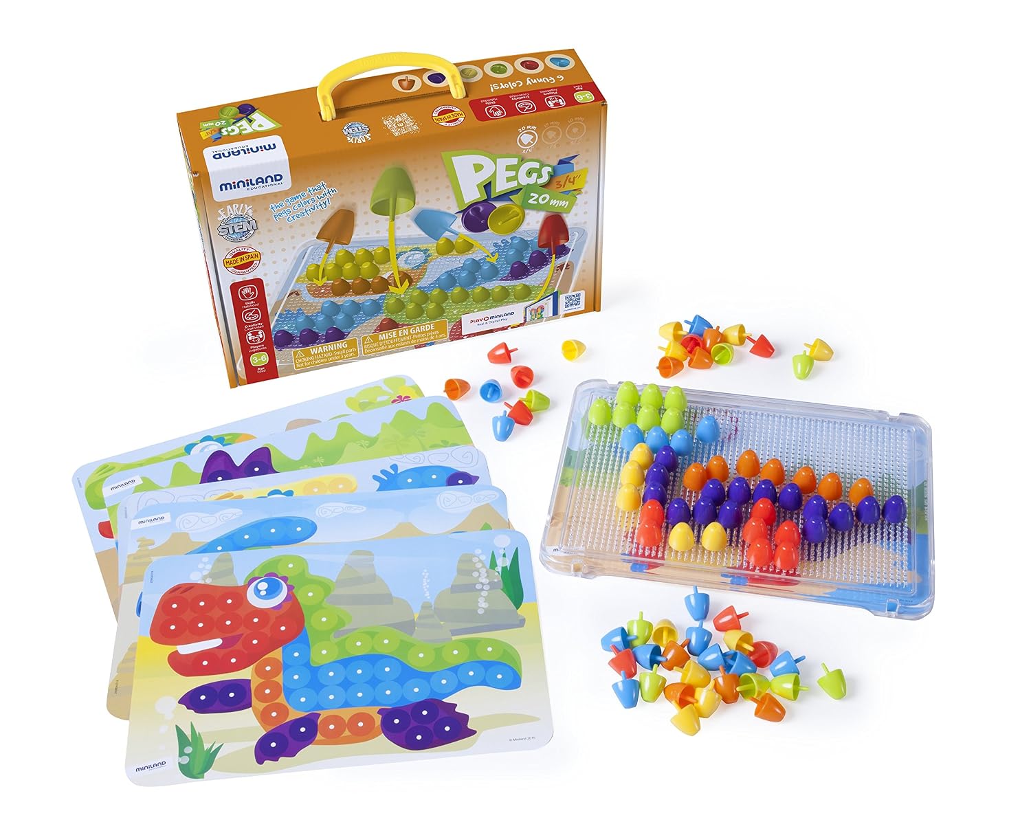 Buy Interactive Peg Board Game with 90 Pegs & 6 Worksheets, 3/4" Online ...