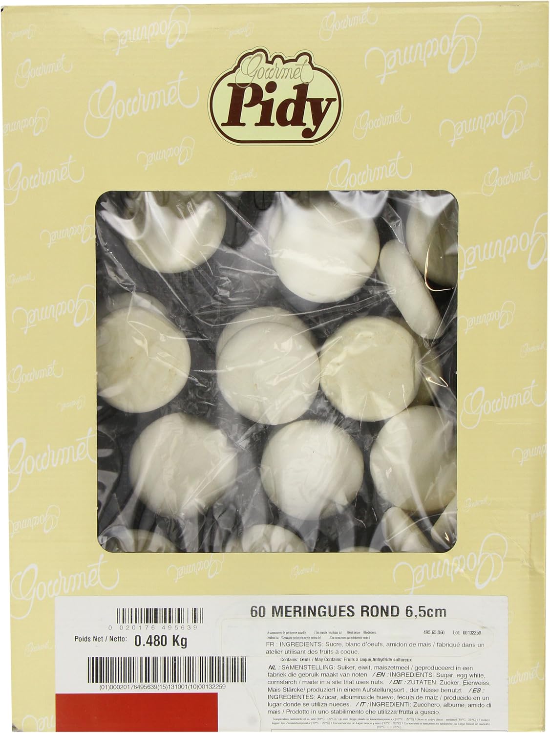 Pidy Round Meringue White Colour 60 Pieces : Amazon.co.uk: Grocery