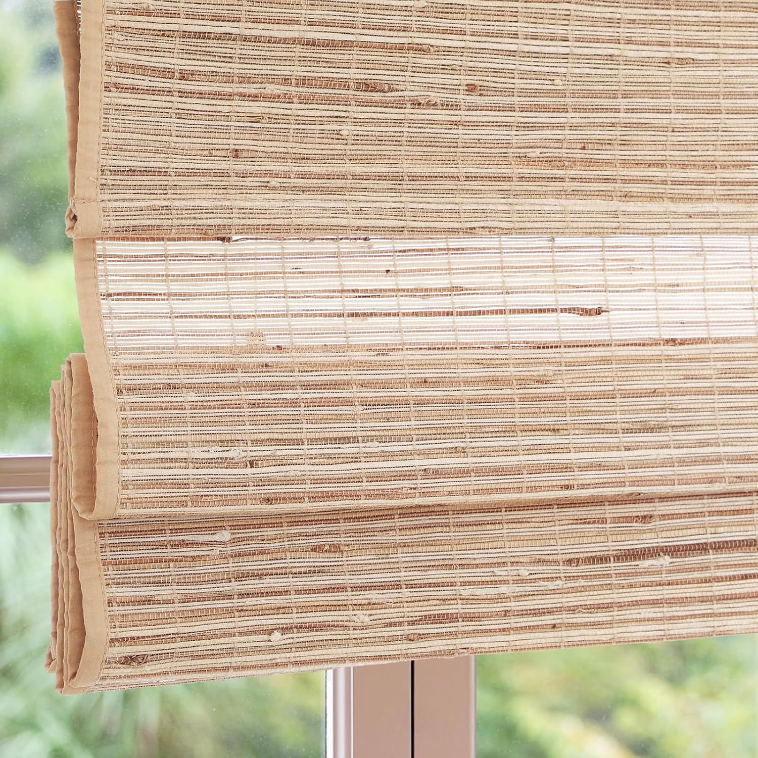 Amazon.com: Sunbox Cordless Bamboo Roman Shades Window Blinds, Custom ...