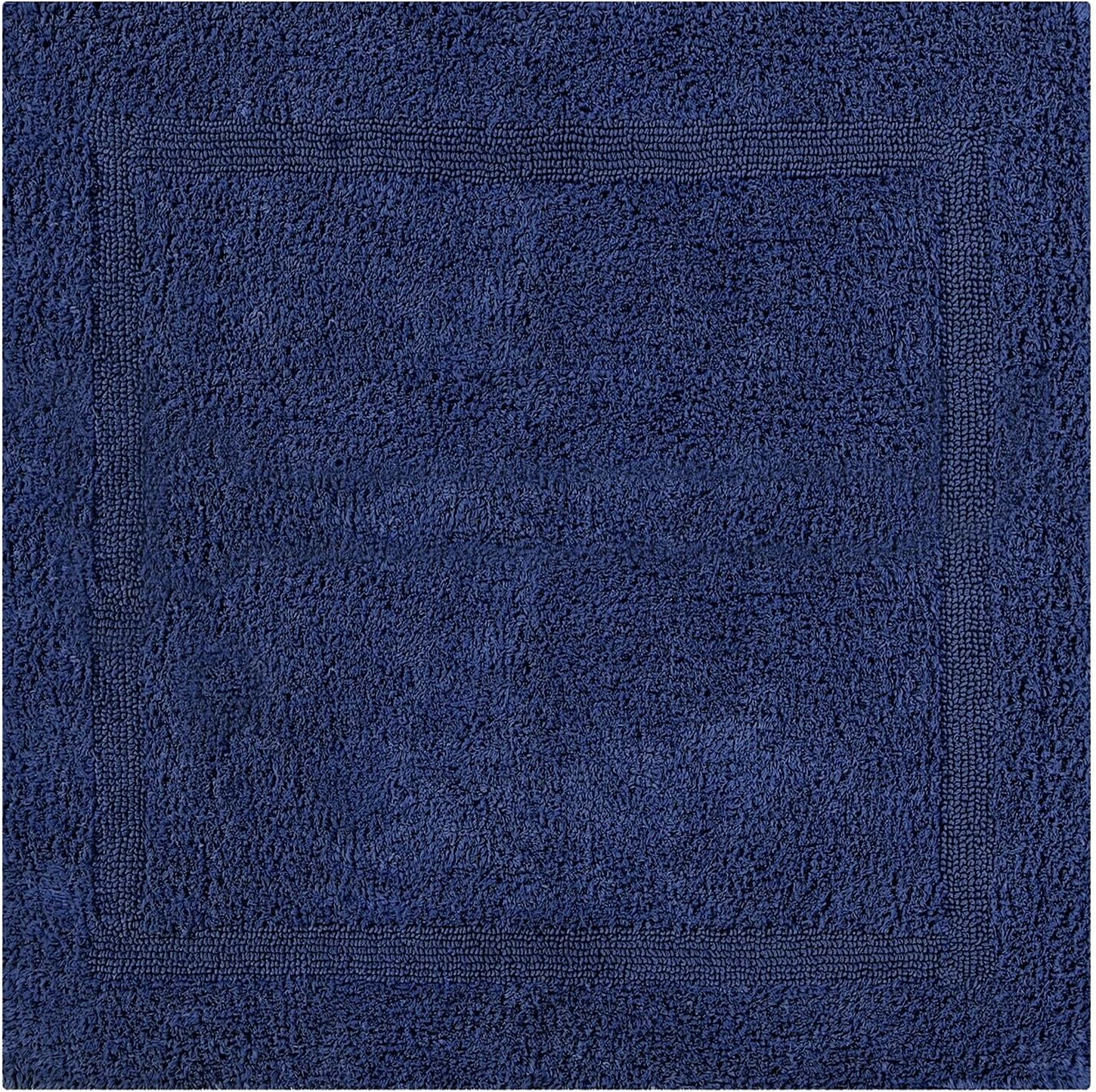 Amazon.com: Better Trends 100% Cotton Lux Collection Bath Mats, Navy ...