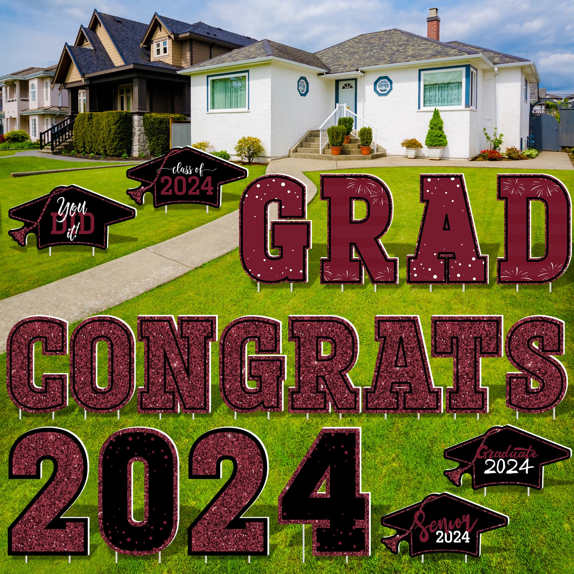 Snapklik.com : 20 Pieces Graduation Yard Signs 2025, Class Of 2025 ...