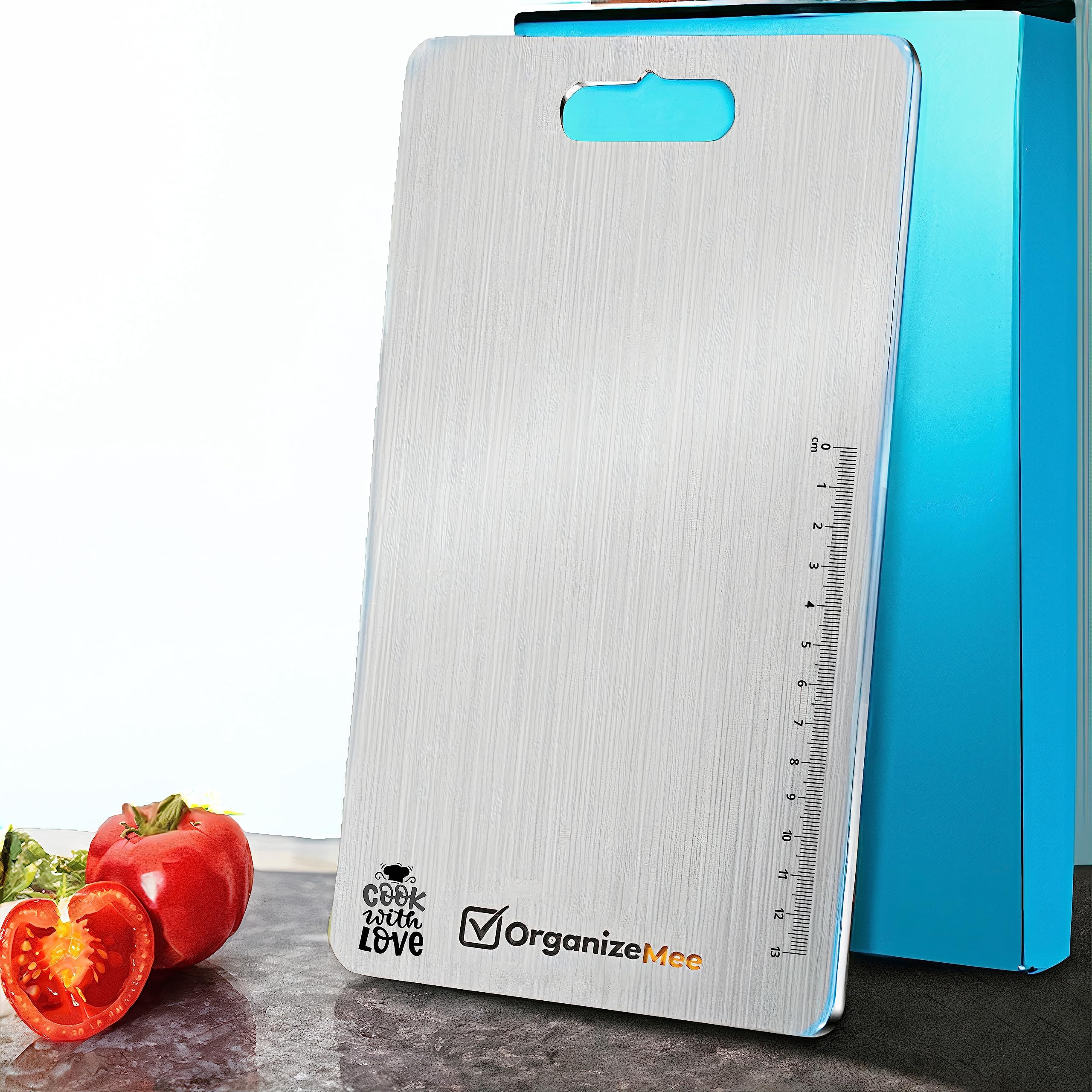 Buy OrganizeMee Large Stainless Steel Cutting Board for Kitchen ...