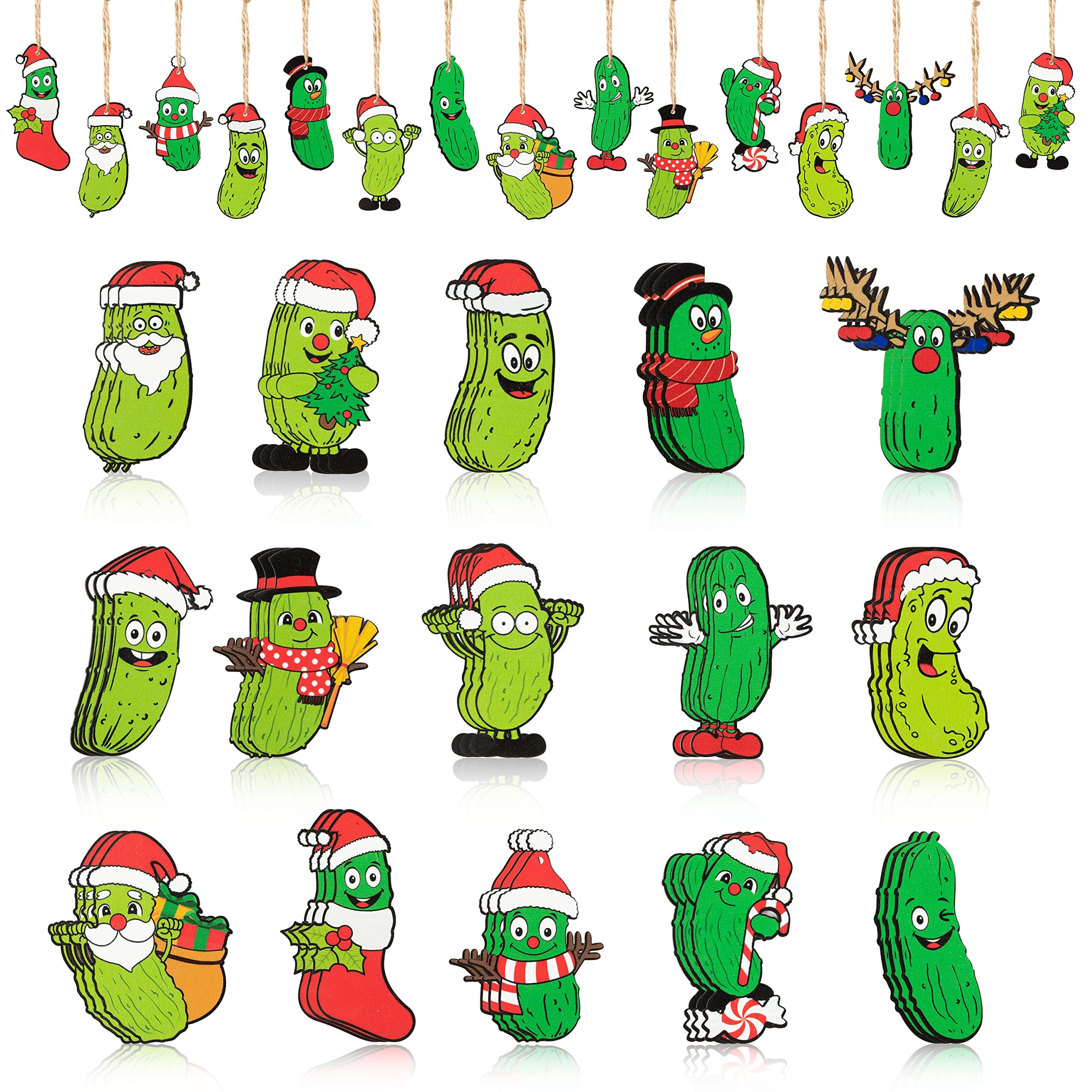 Christmas Pickle Clip Art Cartoon Christmas Cucumber With Santa Hat