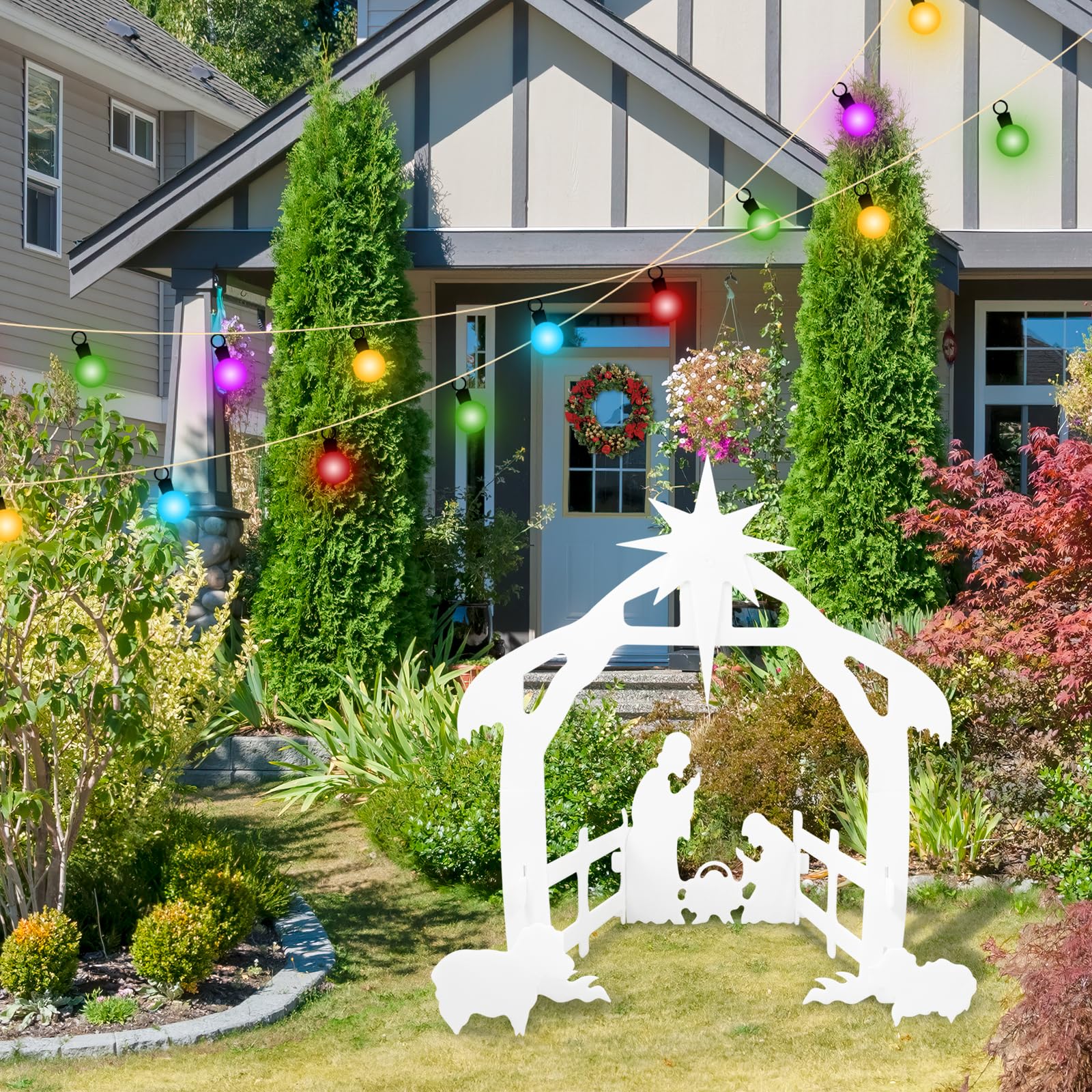 Snapklik.com : Outdoor Nativity Scene - 28 X 27 Large Yard Weatherproof ...